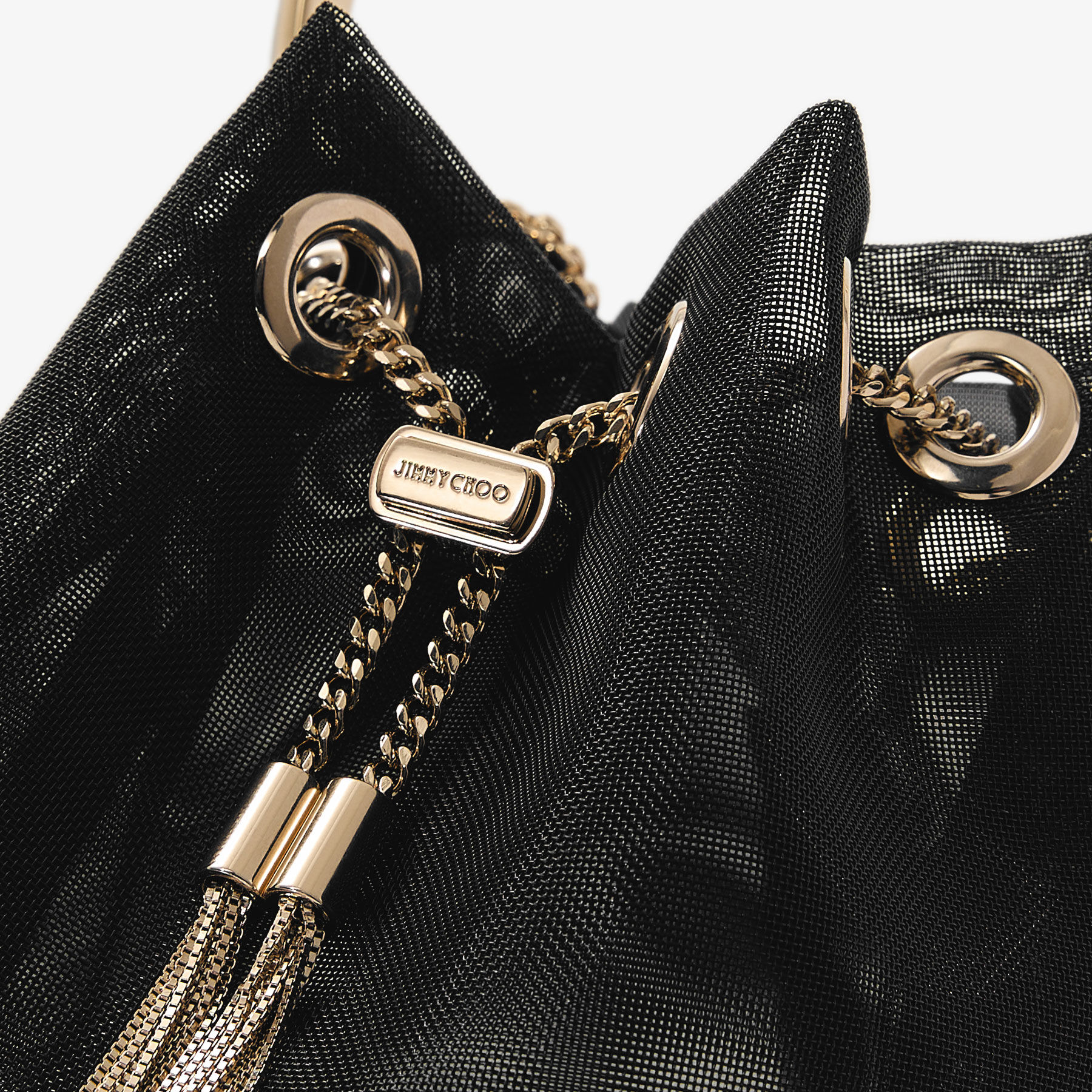 Bon Bon | Black Mesh Bag | JIMMY CHOO