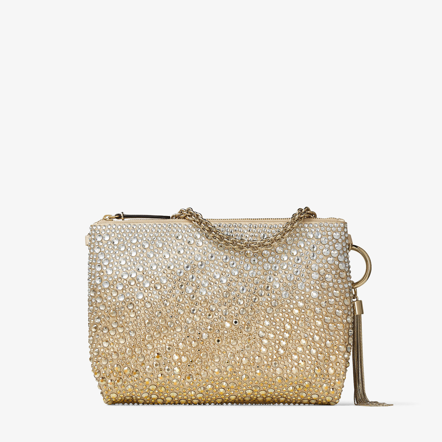 漸布水晶金色緞面包 | CALLIE | 2022夏季系列 | JIMMY CHOO