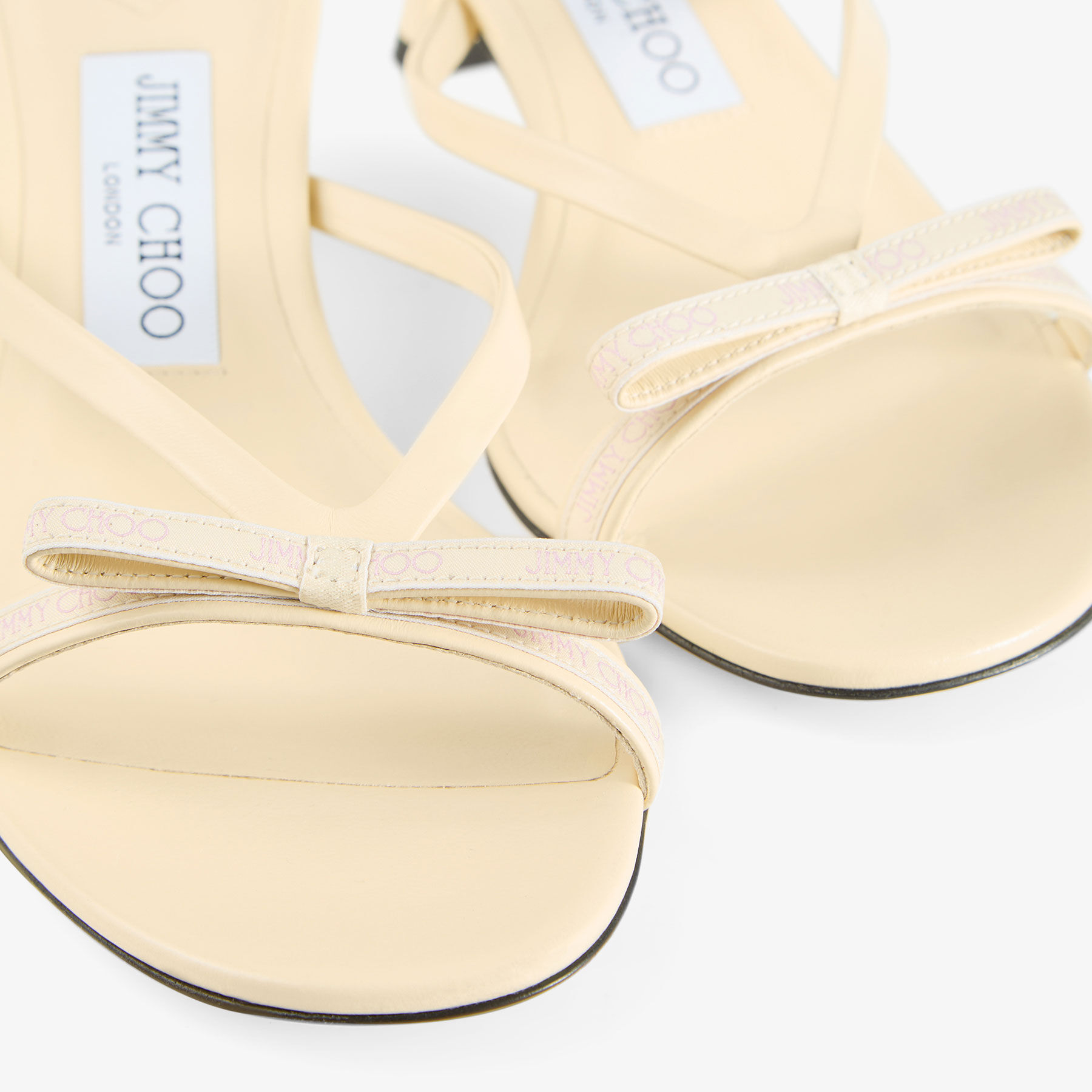 Ciela Mule 45 |酪乳色皮革織帶穆勒凉鞋 | JIMMY CHOO