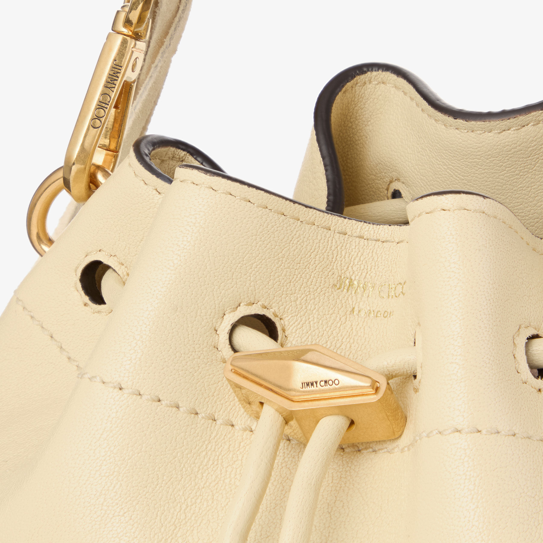 Cinch S | Yellow Buttermilk Biker Leather Shoulder Bag | JIMMY CHOO