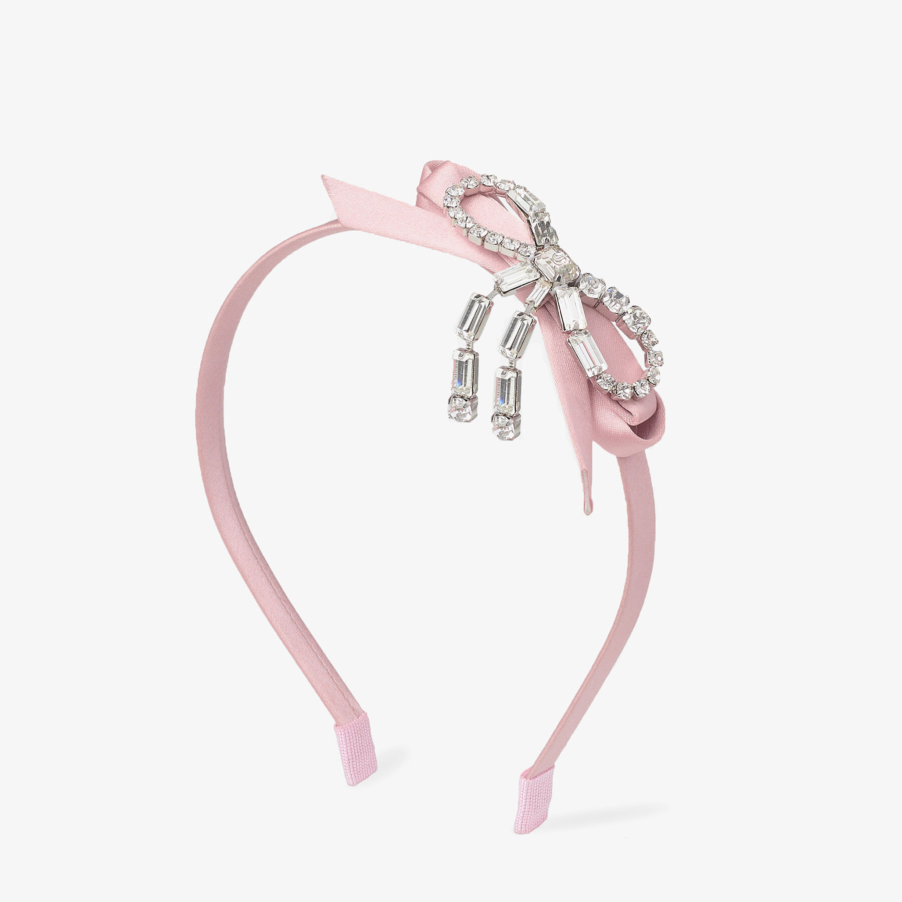 Crystal Bow Headband | Rose Metal Headband with Satin and Crystal Bow ...