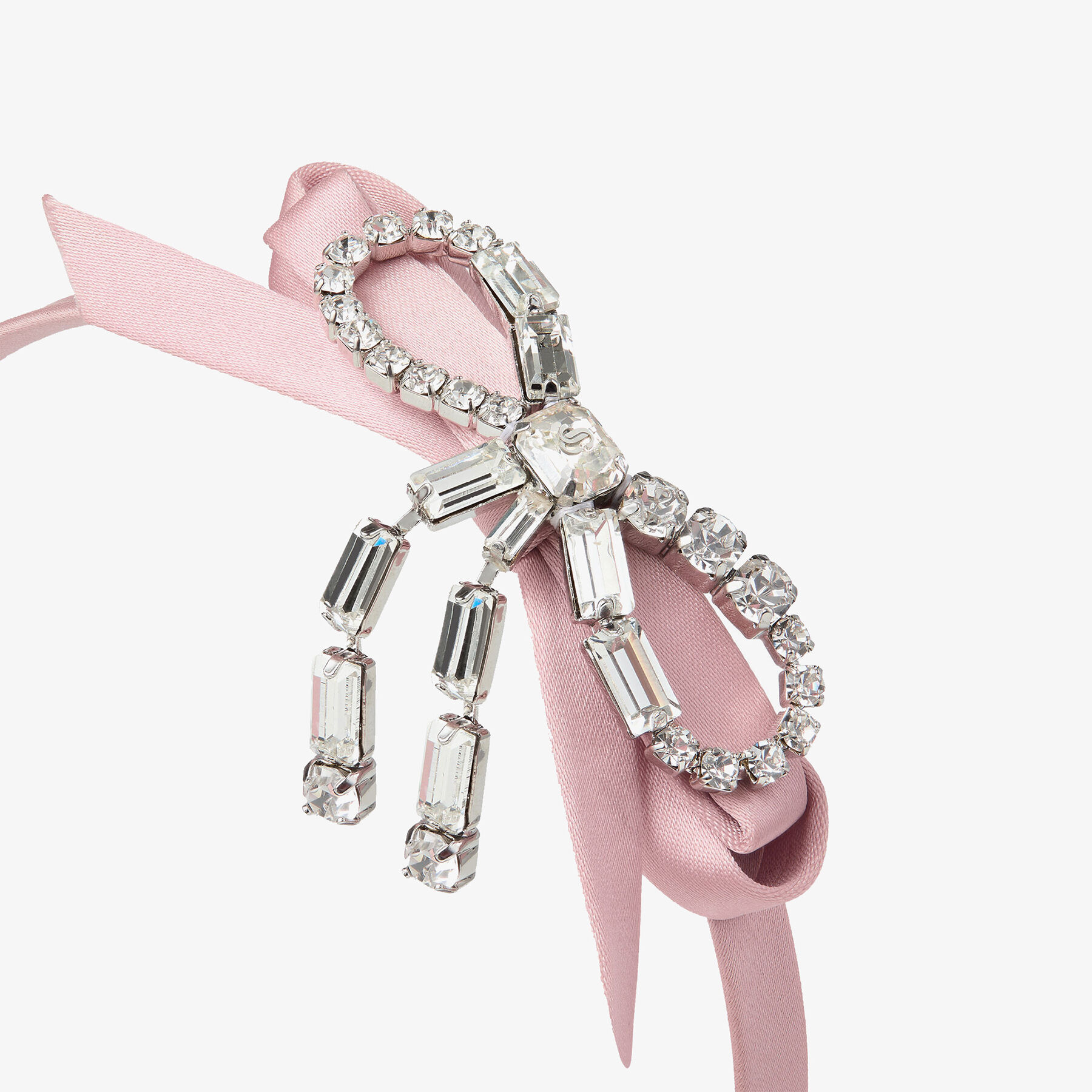 Crystal Bow Headband | Rose Metal Headband with Satin and Crystal Bow ...
