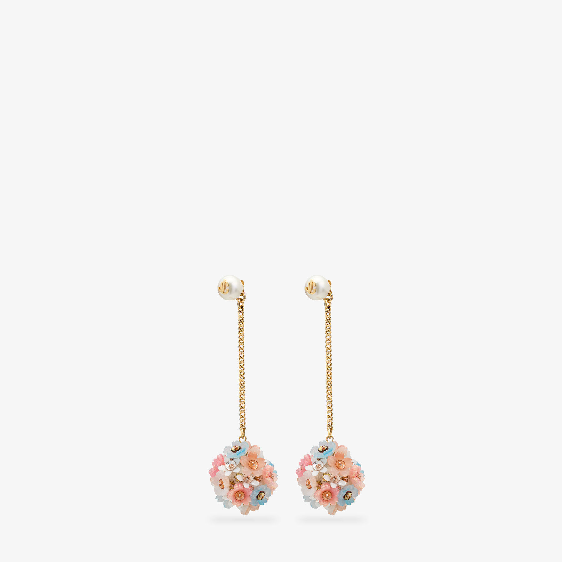 Daisy Pearl Drops | Gold Finish Metal Earrings with Daisies & Pearls ...