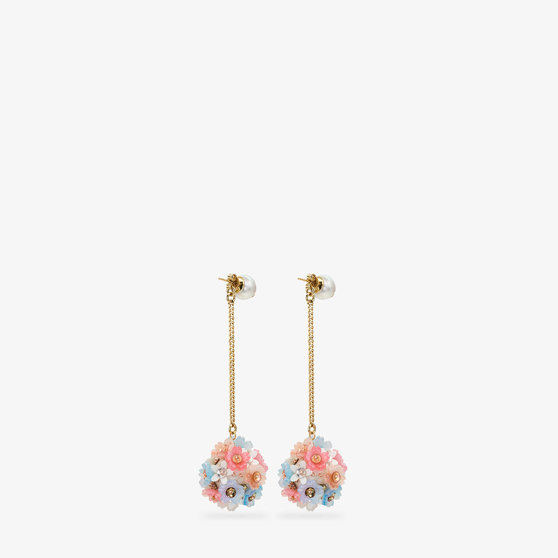 Daisy Pearl Drops | Gold Finish Metal Earrings with Daisies & Pearls ...
