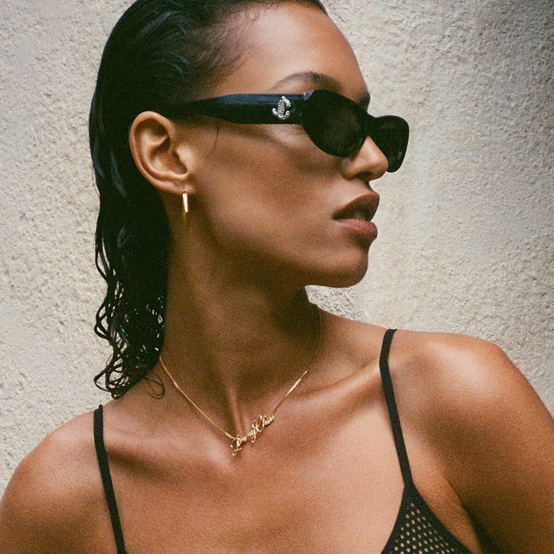 Danny | Schwarze ovale Sonnenbrille | JIMMY CHOO DE