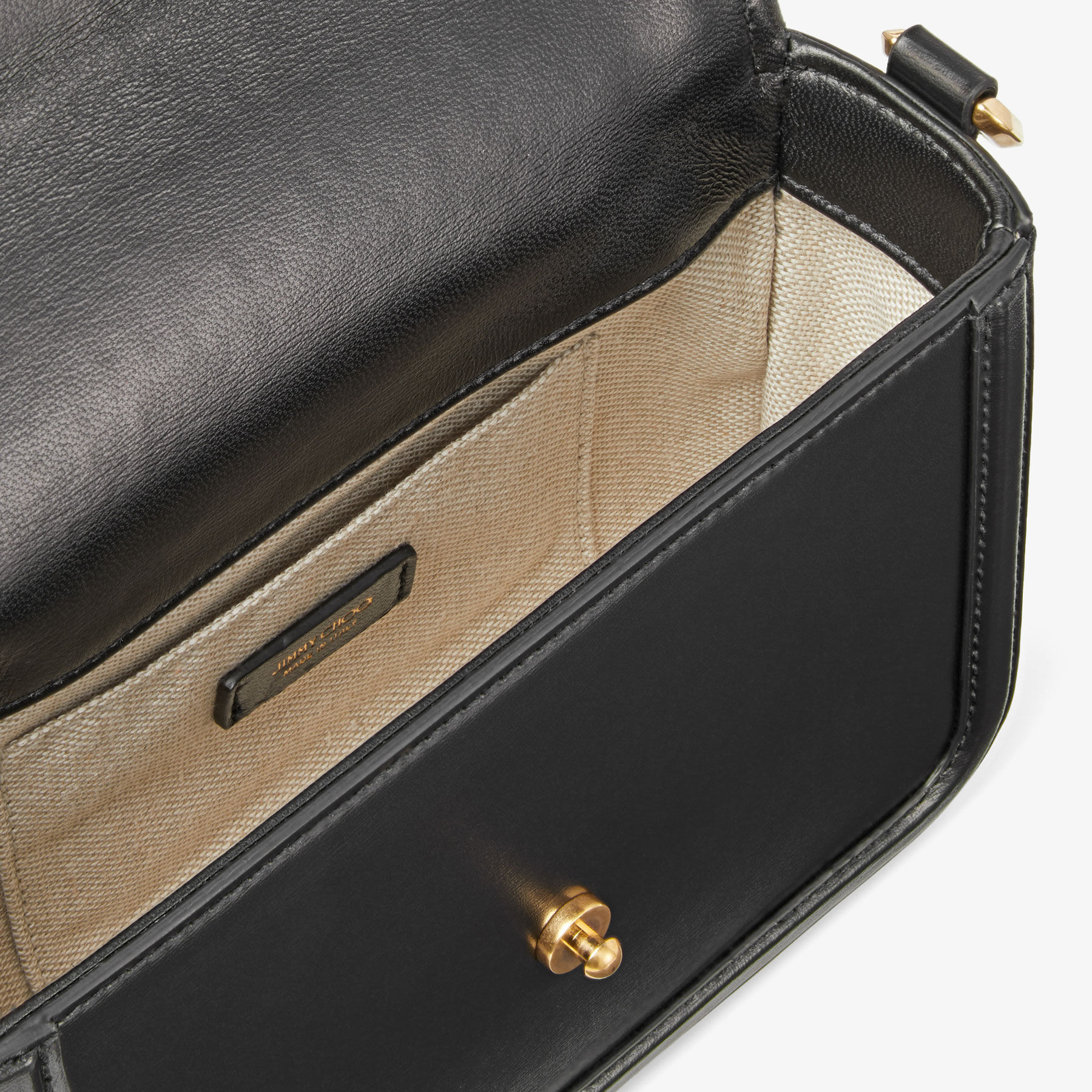 DIAMOND CROSSBODY | Schwarze Umhängetasche aus Boxcalf-Leder ...