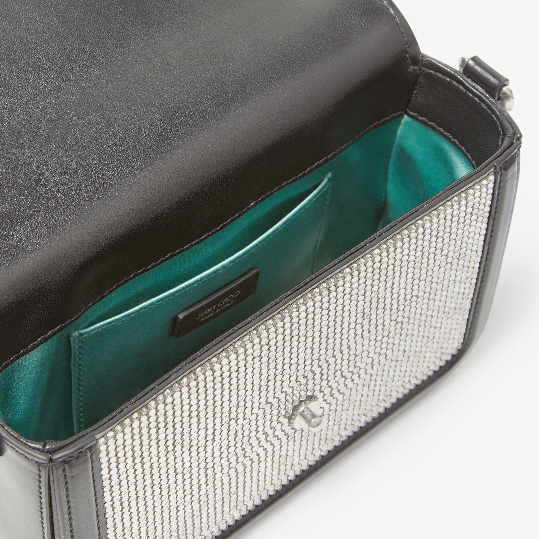 DIAMOND CROSSBODY | Black Crystal Hotfix Crossbody Bag | Autumn ...