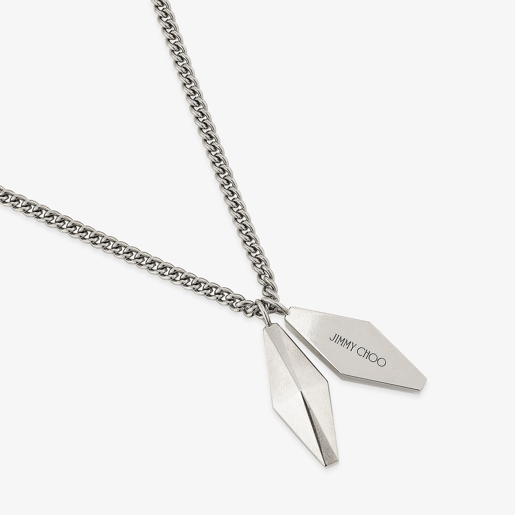 Diamond Double Chain | Antique Silver Metal Diamond Chain Necklace ...