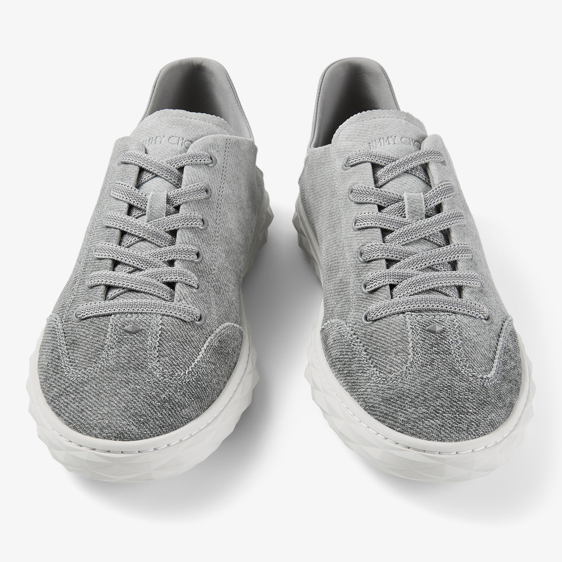 Diamond Flex C M | Dove Denim Suede Mix Low Top Trainers | JIMMY CHOO