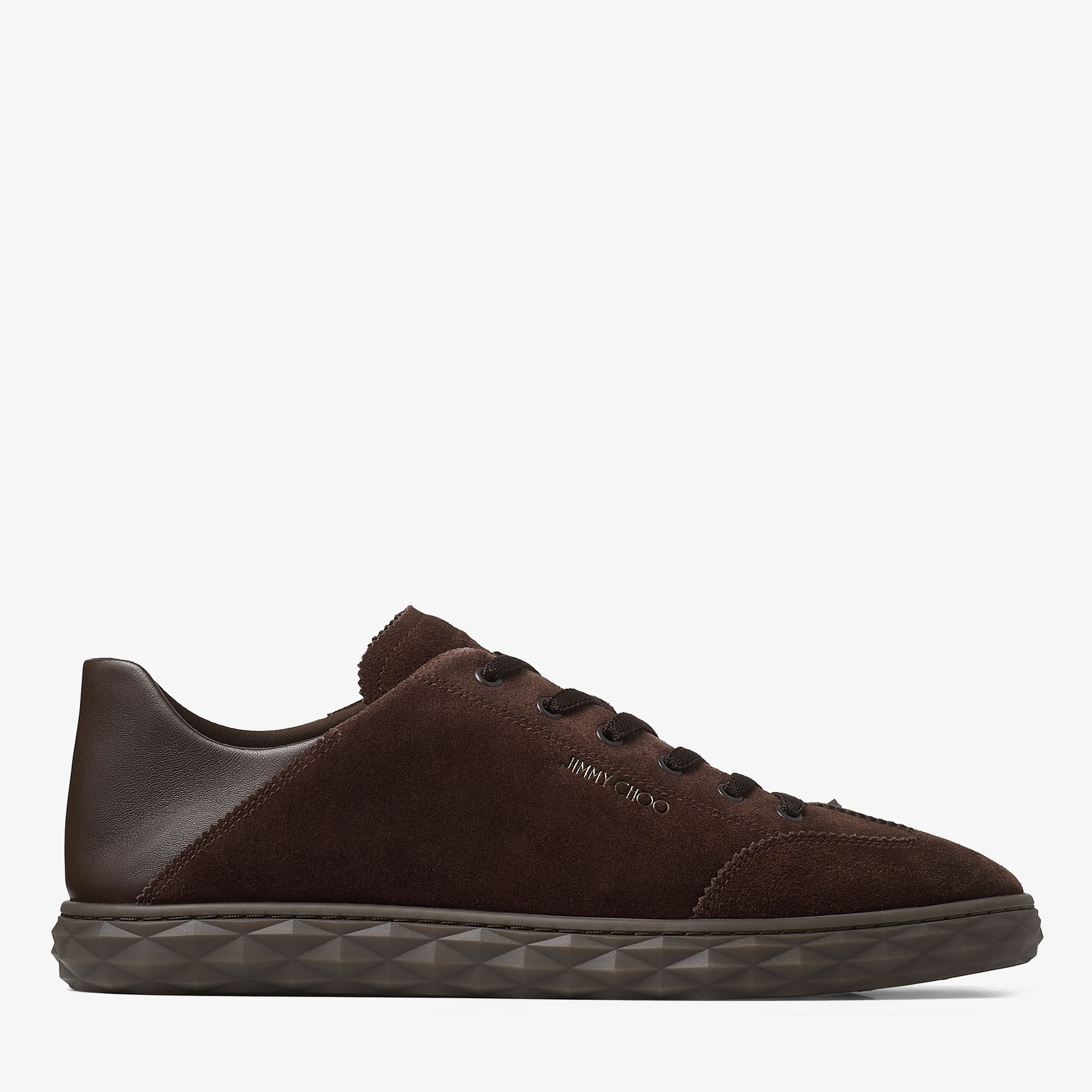 Diamond Flex C M | Chocolate Suede and Leather Mix Low Top Trainers ...