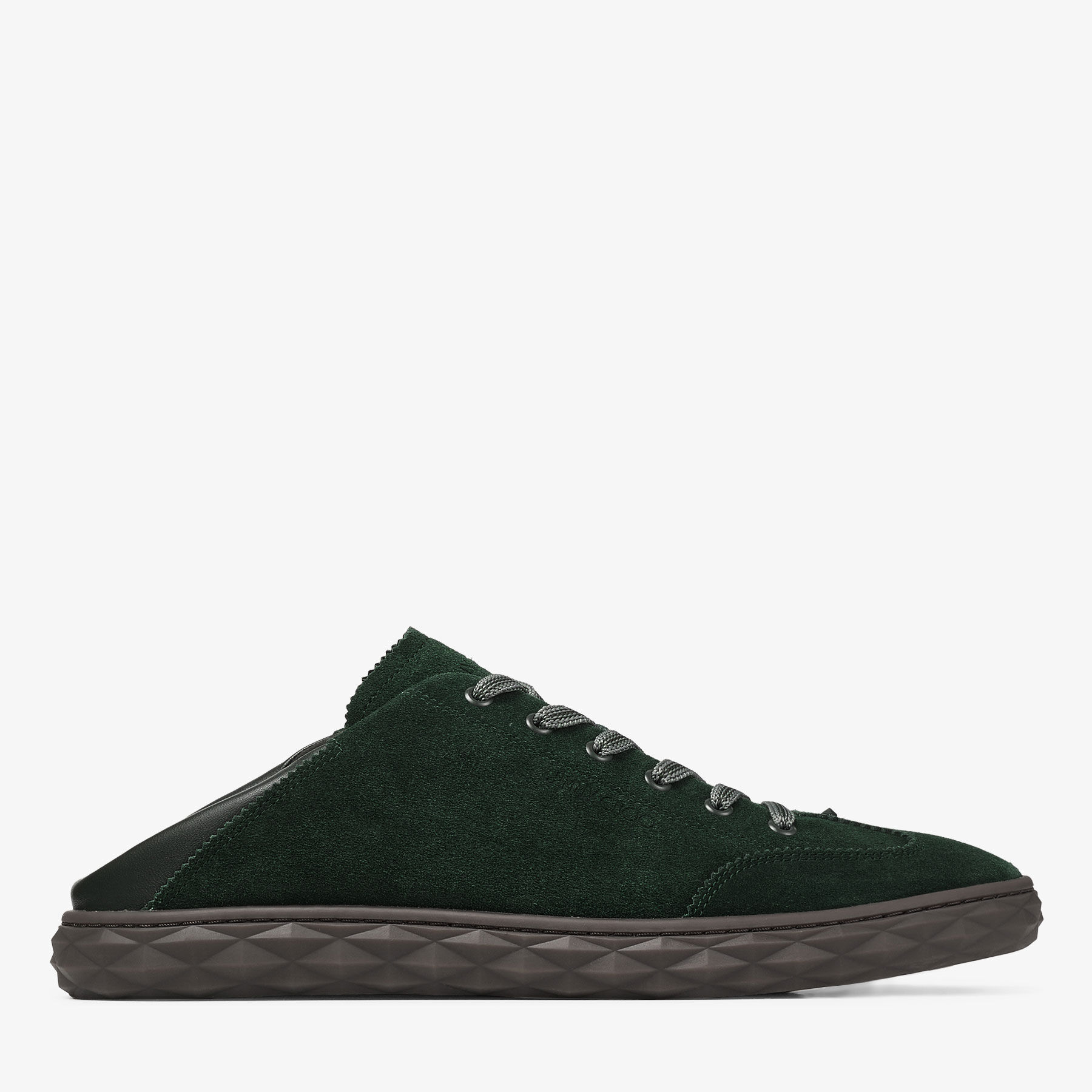 Diamond Flex C M | British Green Suede and Leather Mix Low Top Trainers ...