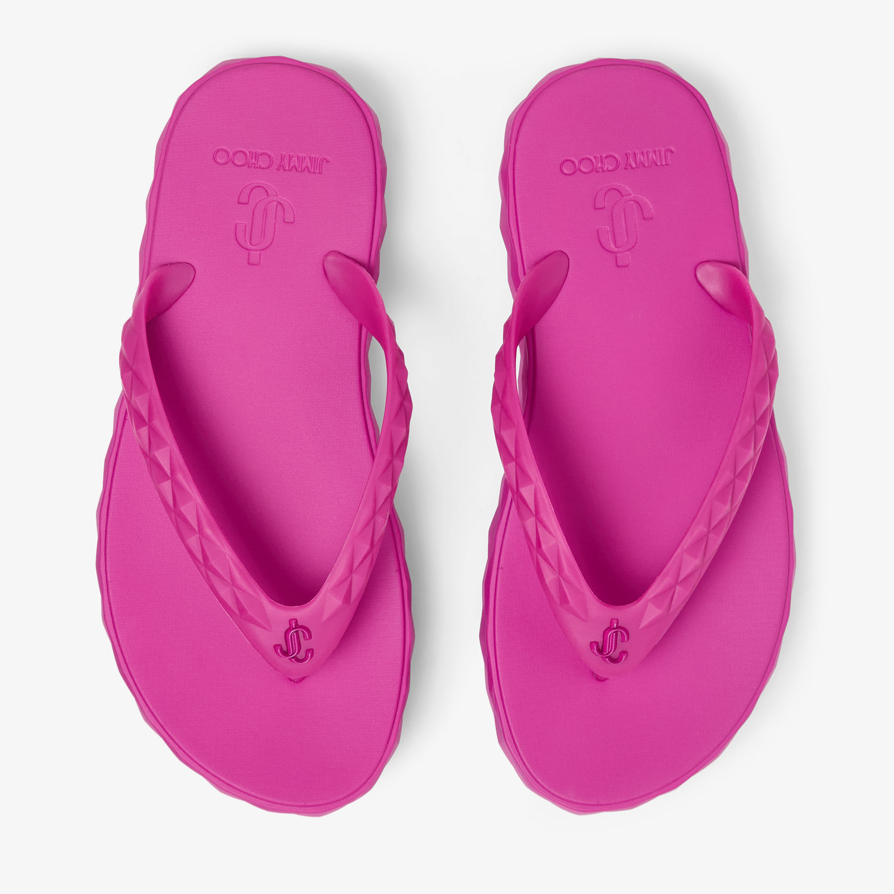 Diamond Flip Flop | Discover the Jimmy Choo Fuchsia Rubber Fip-Flops ...