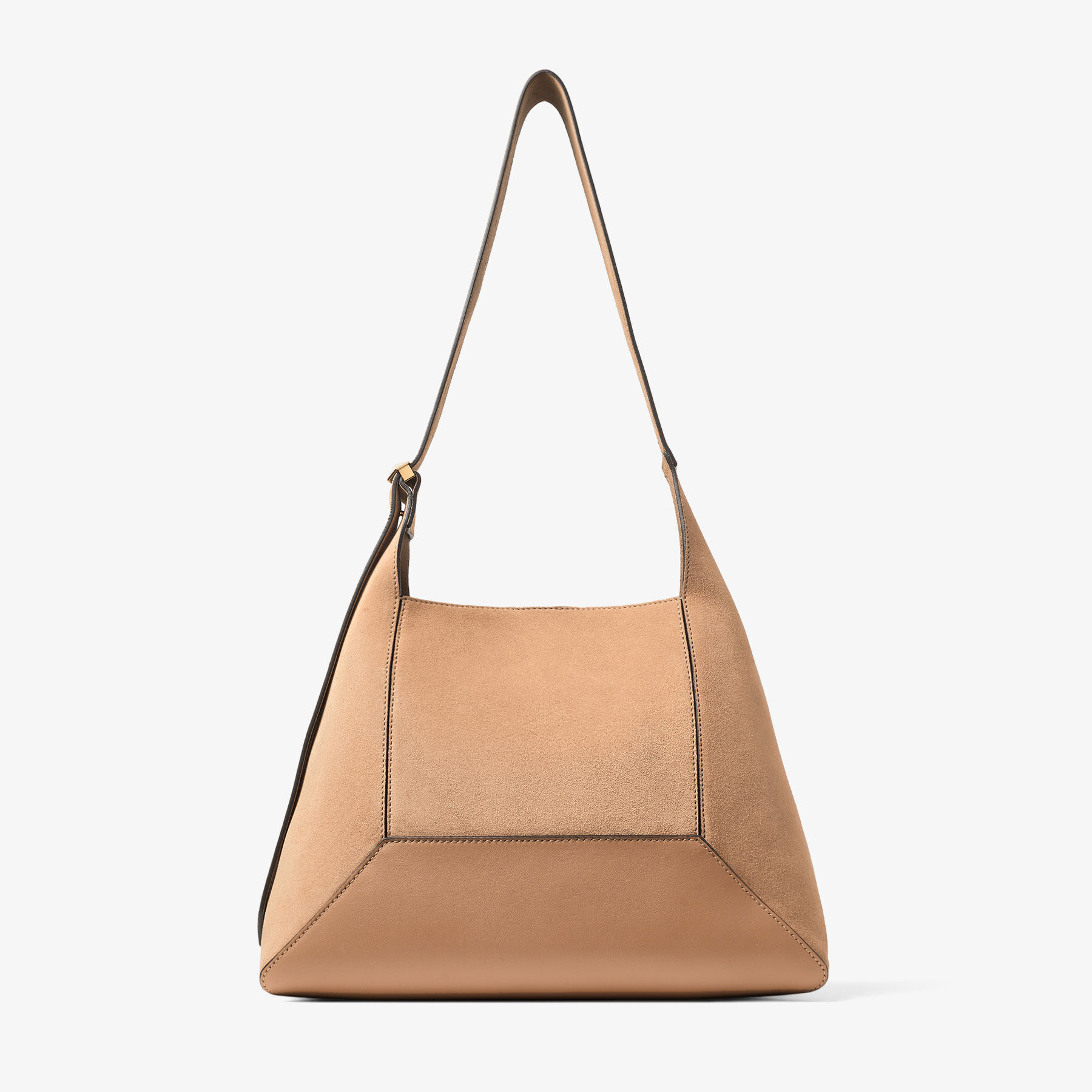 Diamond Hobo M | Toffee Suede Shoulder Bag | JIMMY CHOO