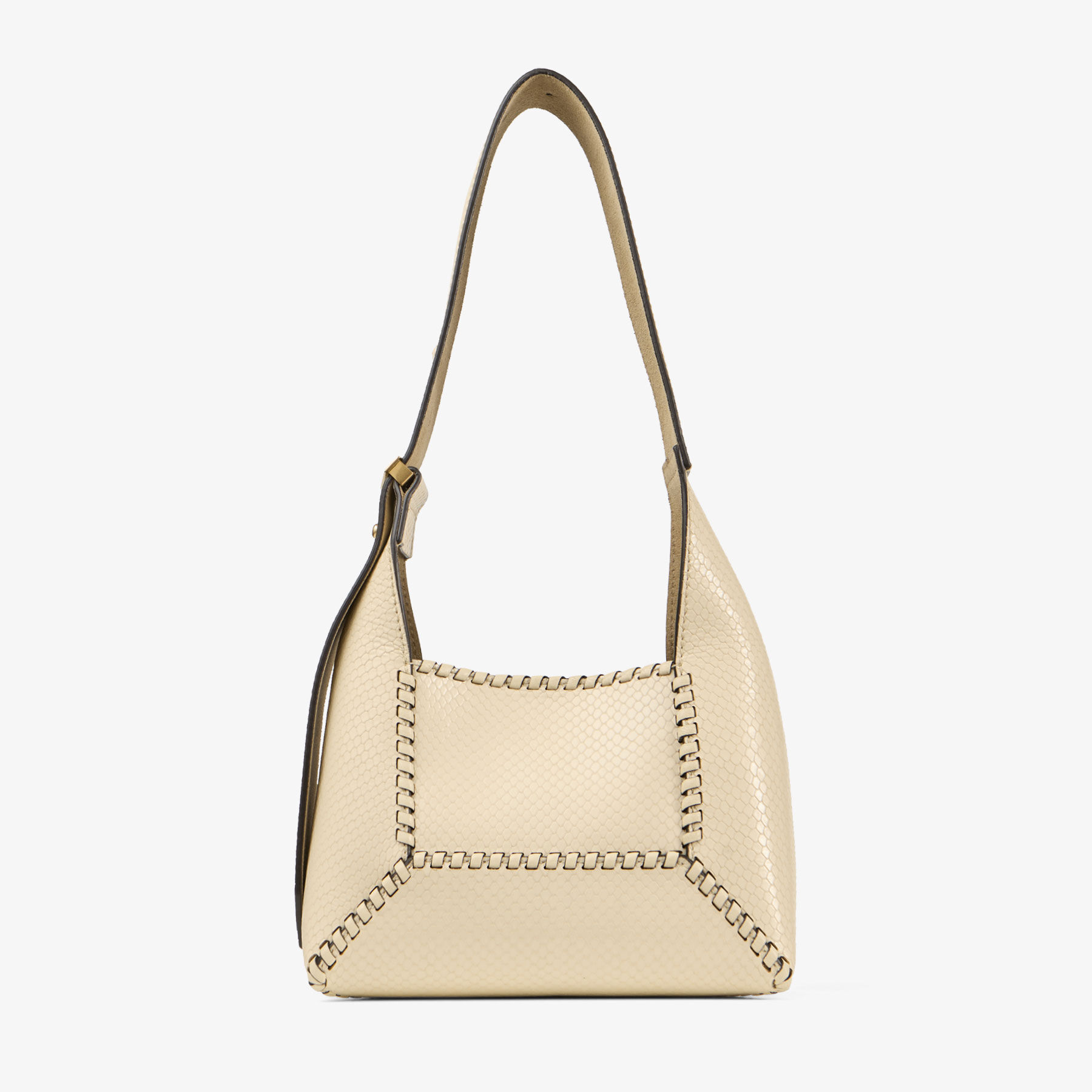 Diamond Hobo S | Piel de color crema con estampado de piel de serpiente ...