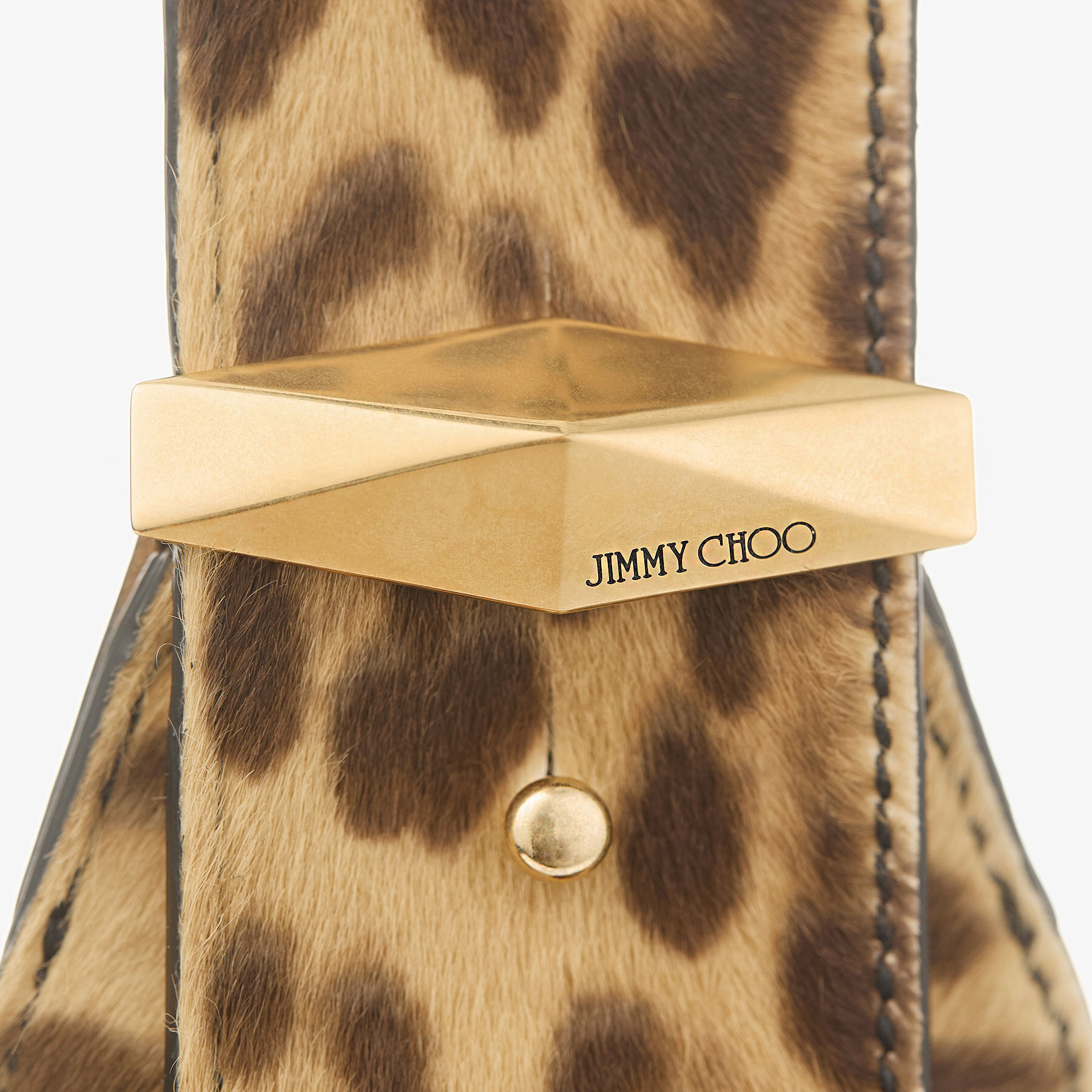 Diamond Hobo/S | Natural Leopard Print Pony Shoulder Bag | JIMMY CHOO