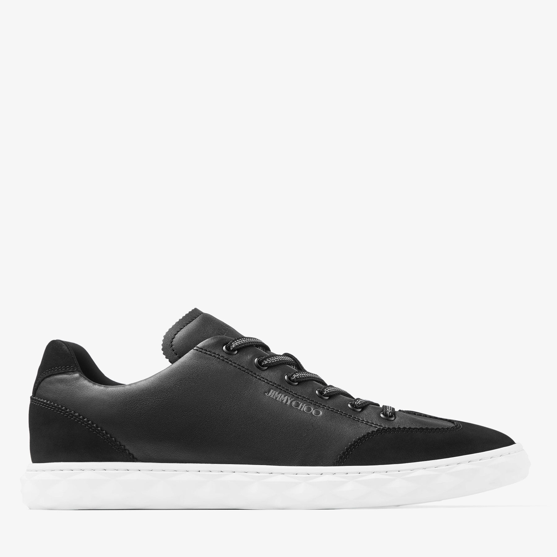 Diamond Light Flex/M | Black Leather Trainers | JIMMY CHOO