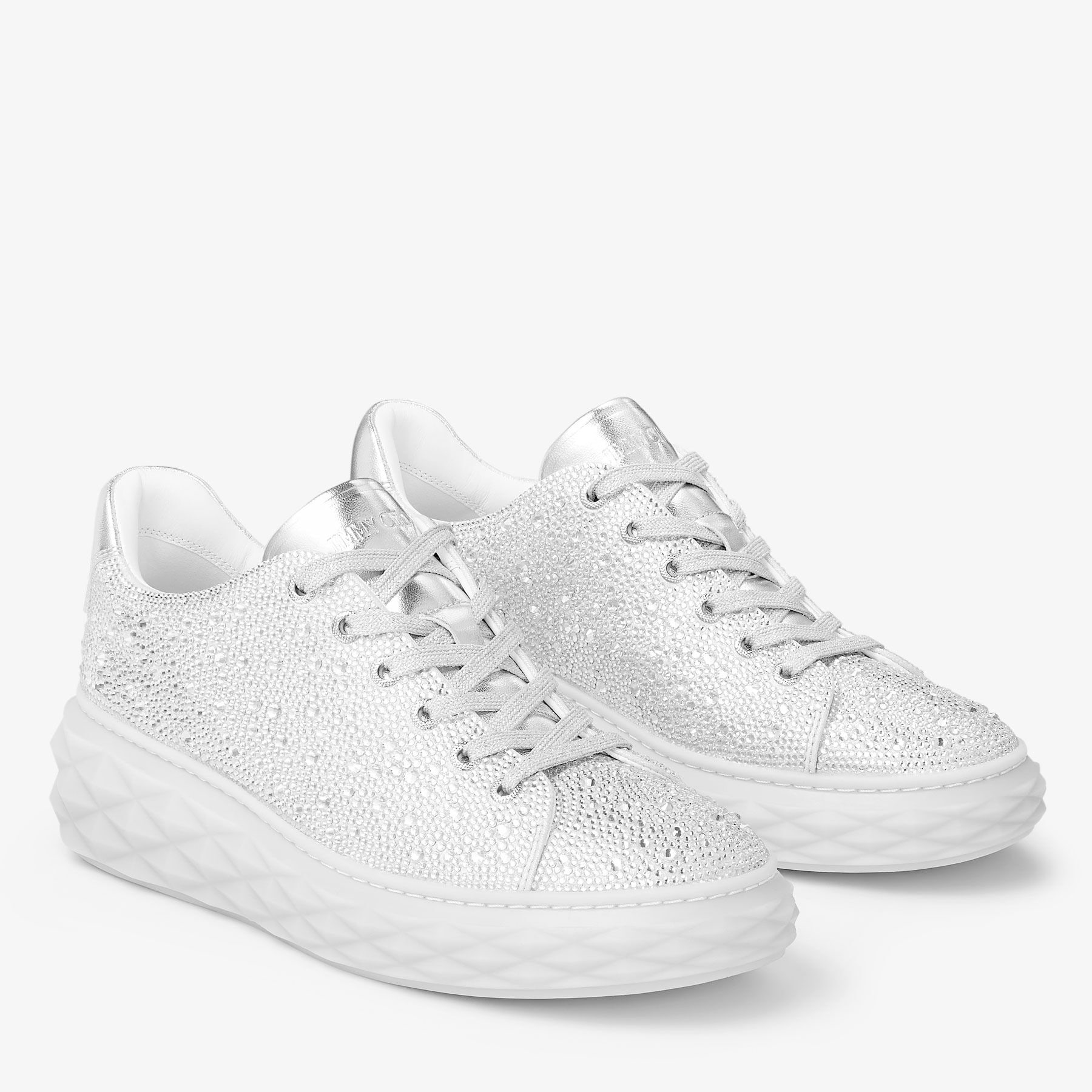 Diamond Light Maxi/M | Crystal Suede Trainer | JIMMY CHOO