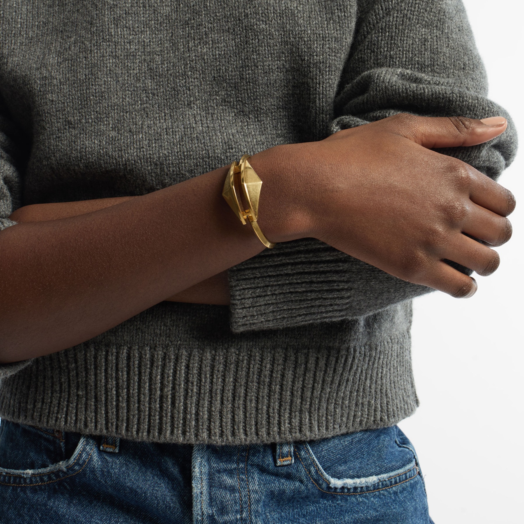 Diamond Link Cuff| Gold Finish Bracelet| JIMMY CHOO AU