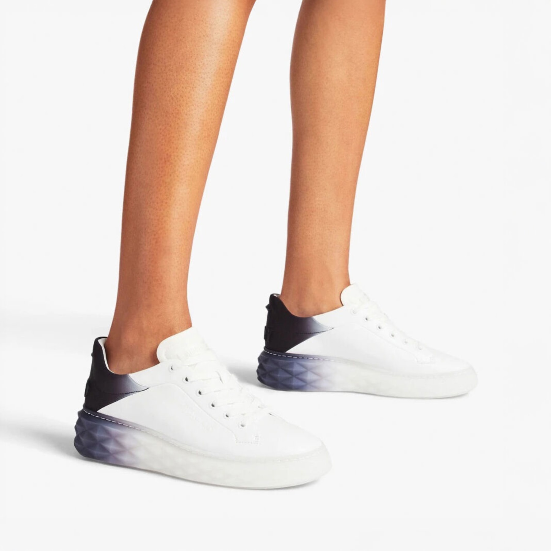 Diamond Maxi/F II|Latte Leather Trainer| JIMMY CHOO