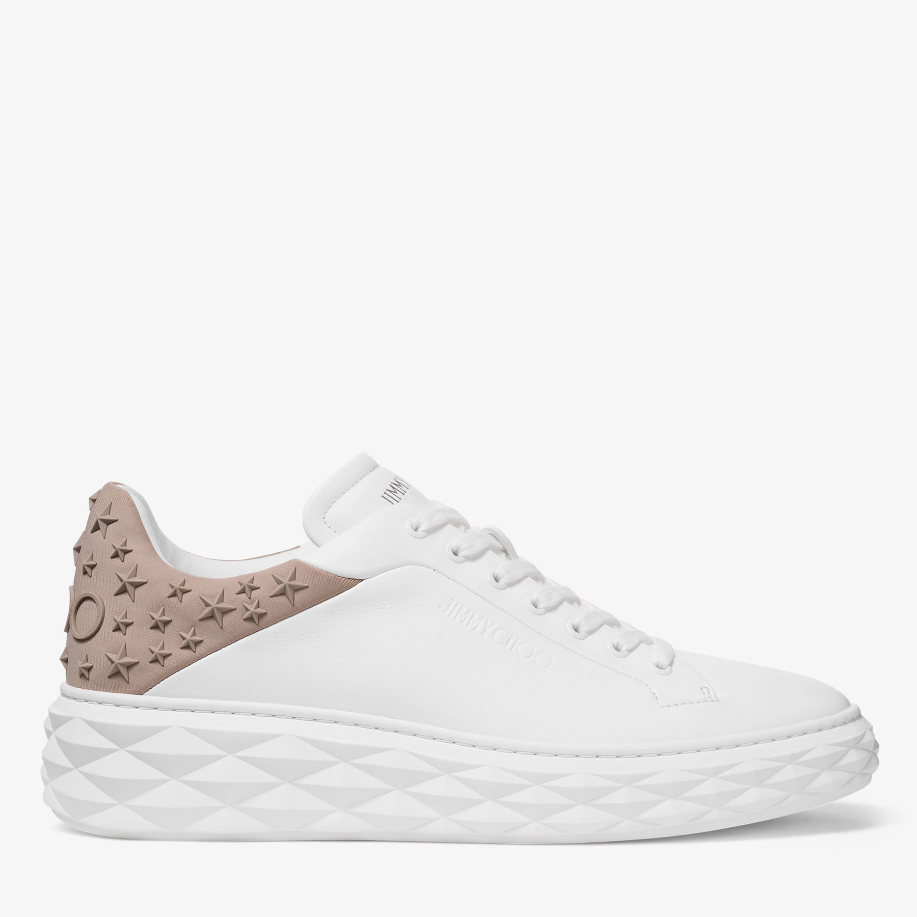 Diamond Maxi M II |White Nappa Leather Trainers | JIMMY CHOO