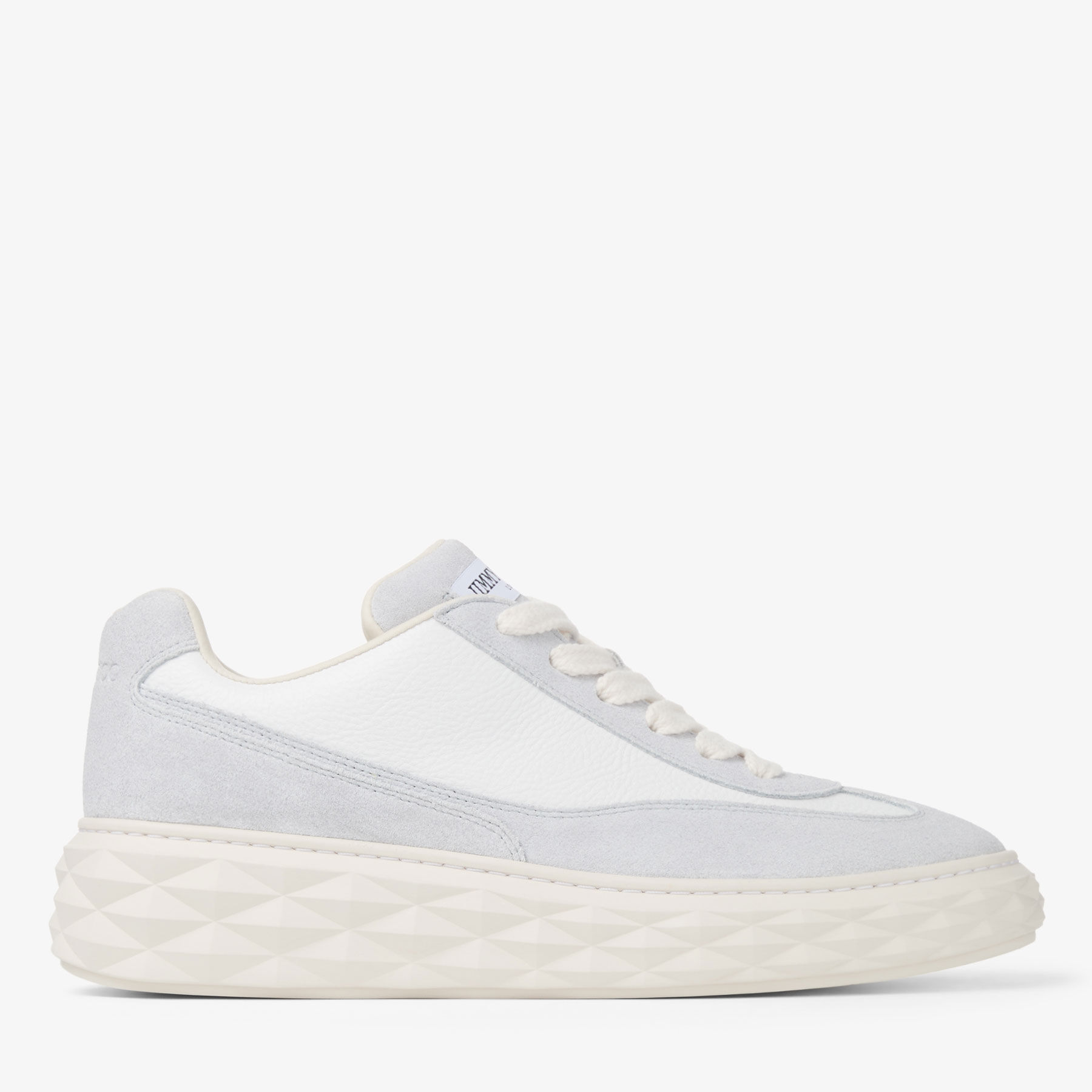 Diamond Maxi Retro M | Opal Leather Mix Low Top Trainers | JIMMY CHOO