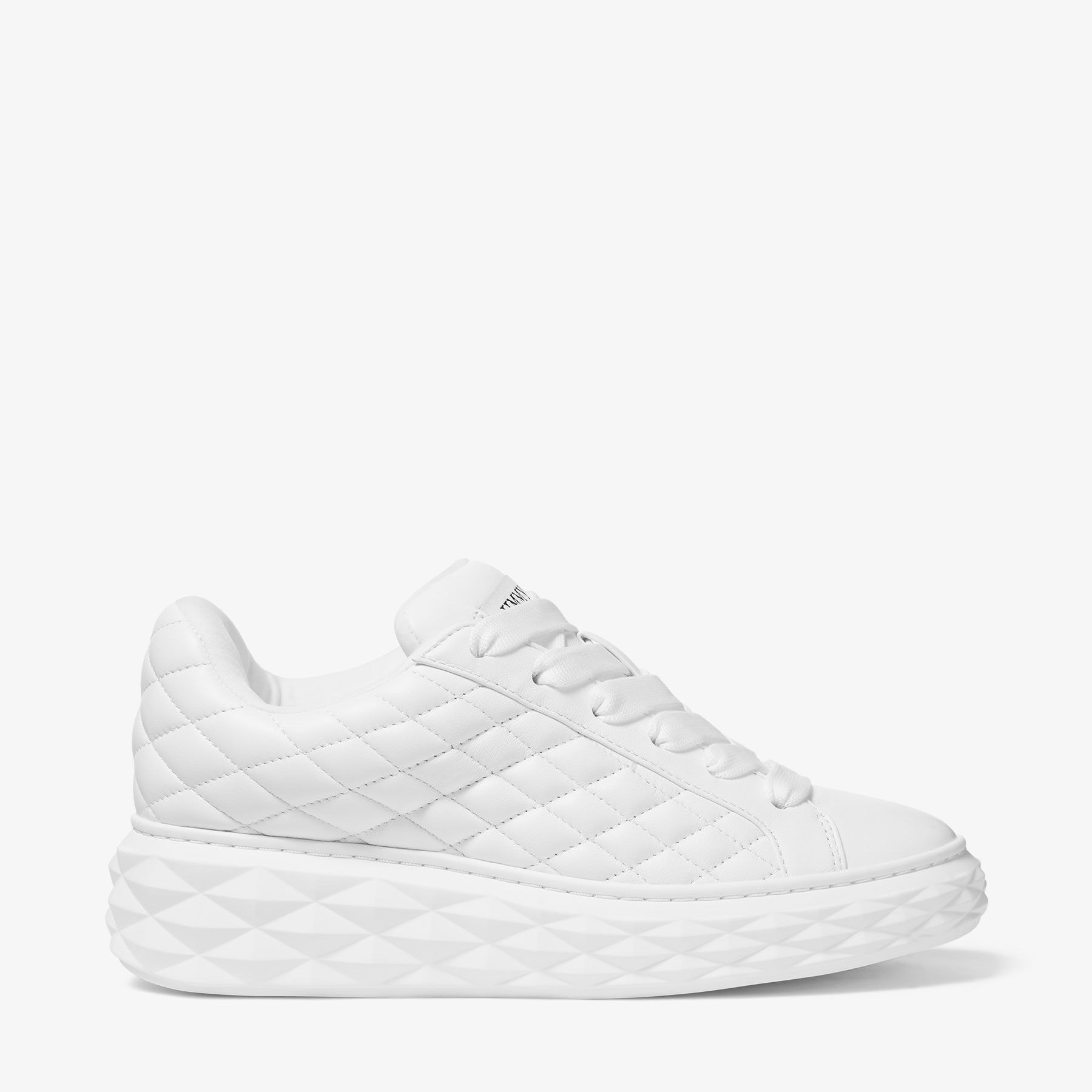 Diamond Maxi F |White Diamond Quilted Nappa Leather Trainers | JIMMY CHOO AU