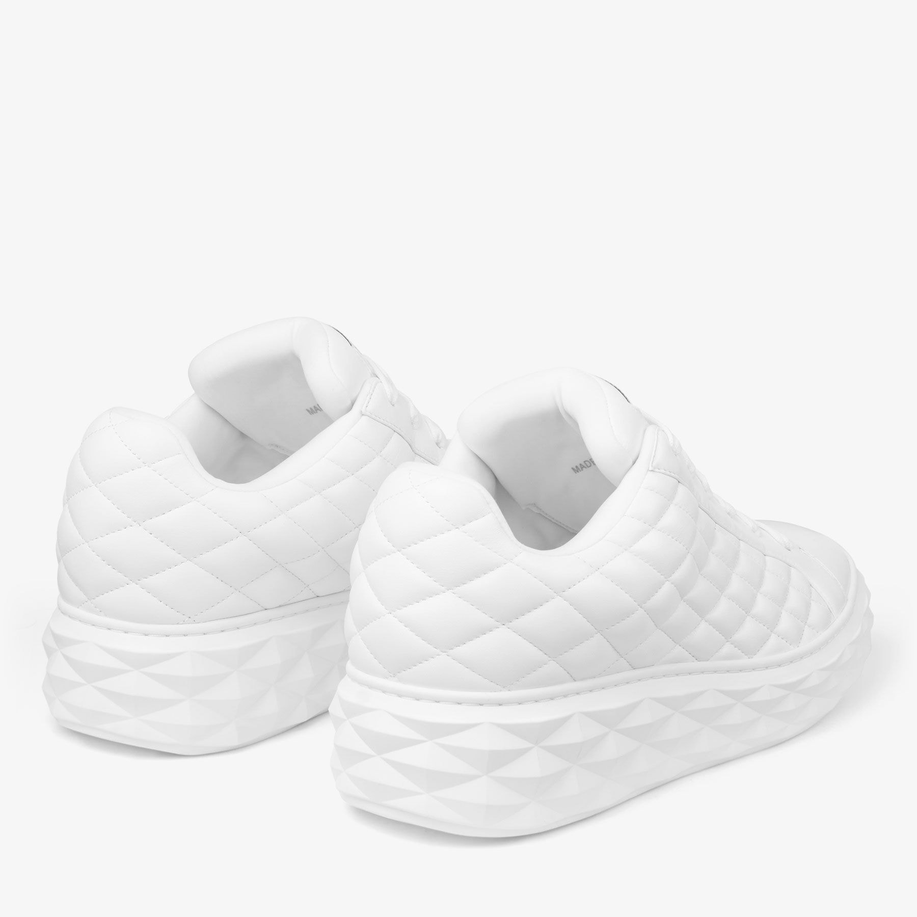 Diamond Maxi M |White Diamond Quilted Leather Trainers | JIMMY CHOO
