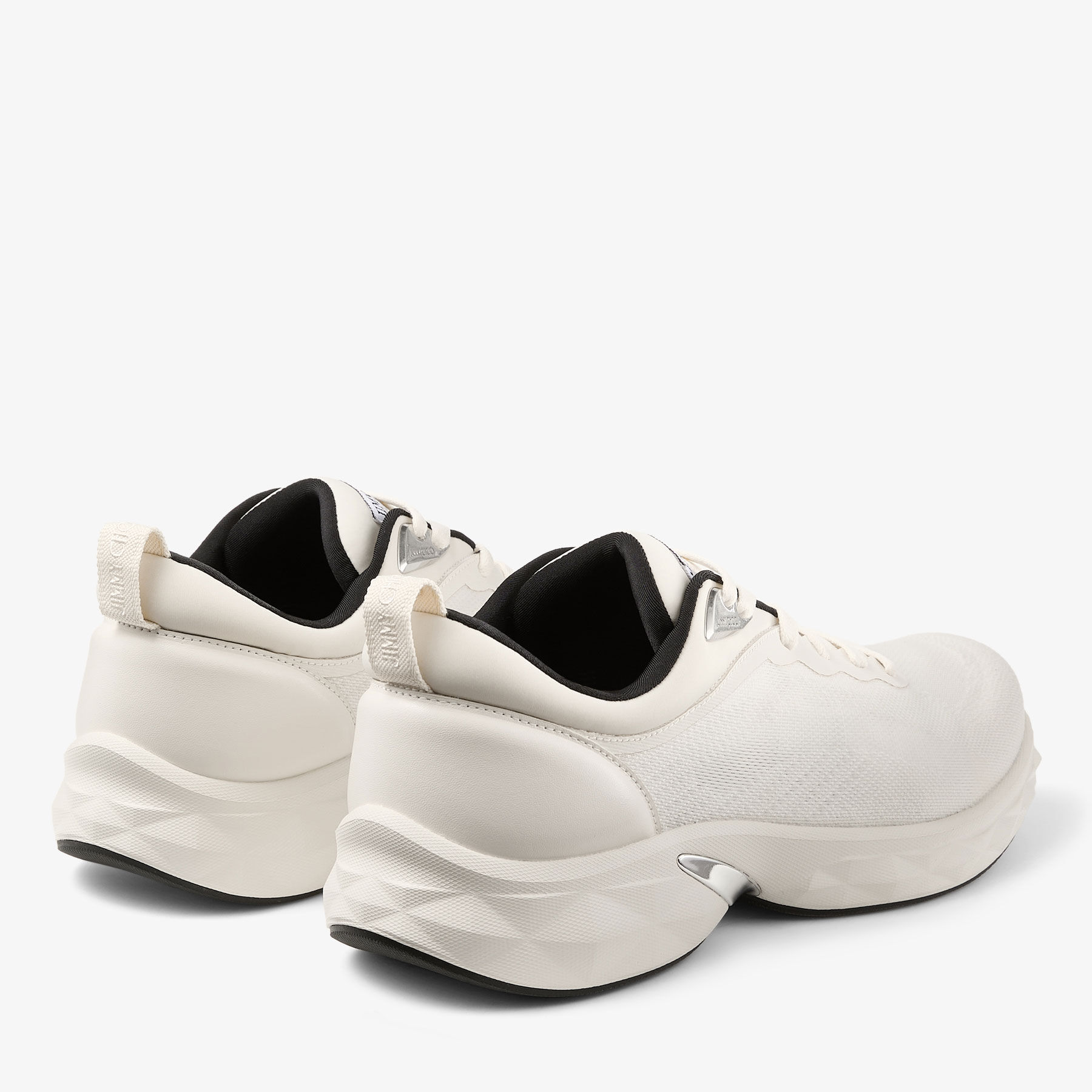 Diamond Run M | Latte and Black Knit Jacquard Mix Trainers | JIMMY CHOO