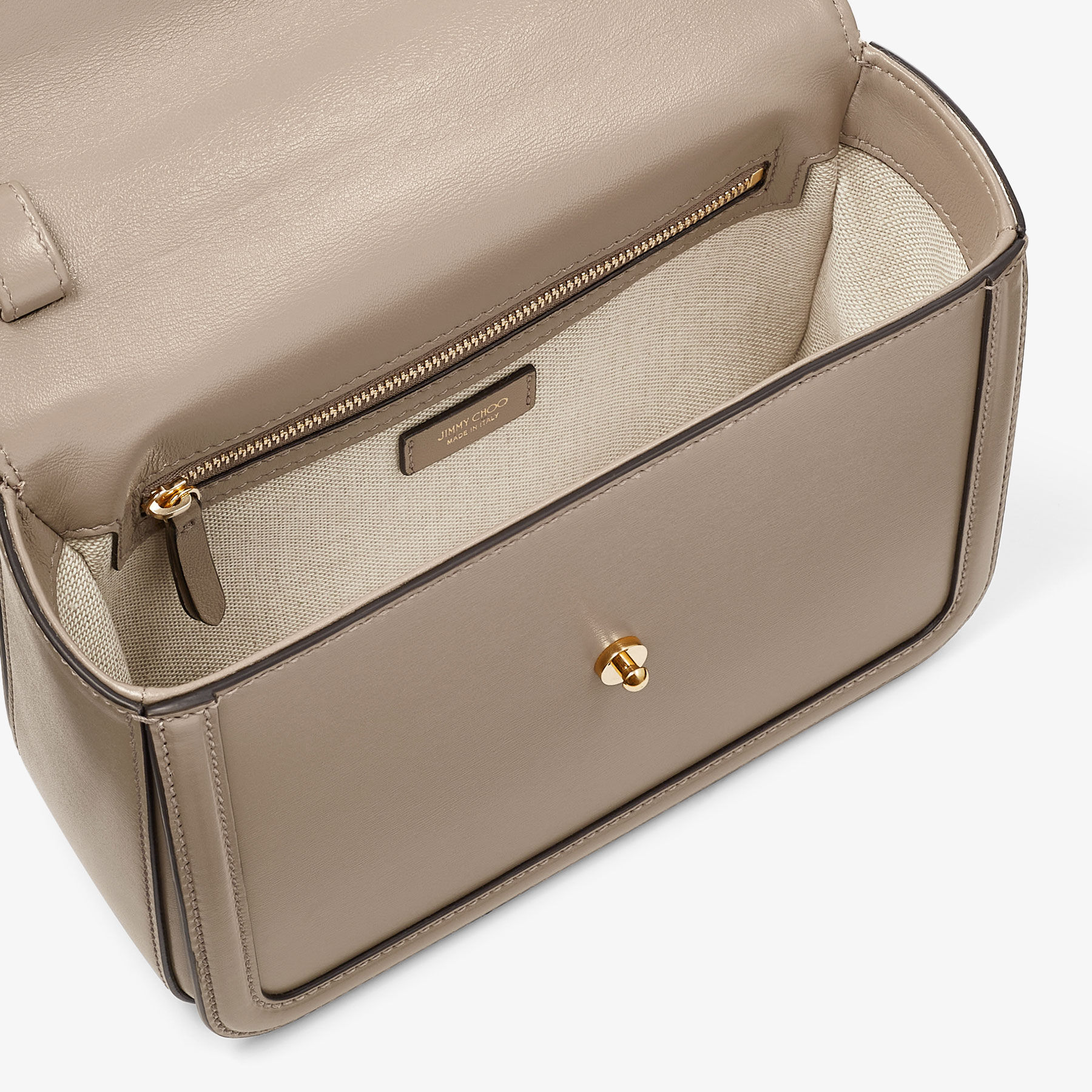 DIAMOND TOPHANDLE | Taupe Box Calf Leather Top Handle Bag | Autumn ...