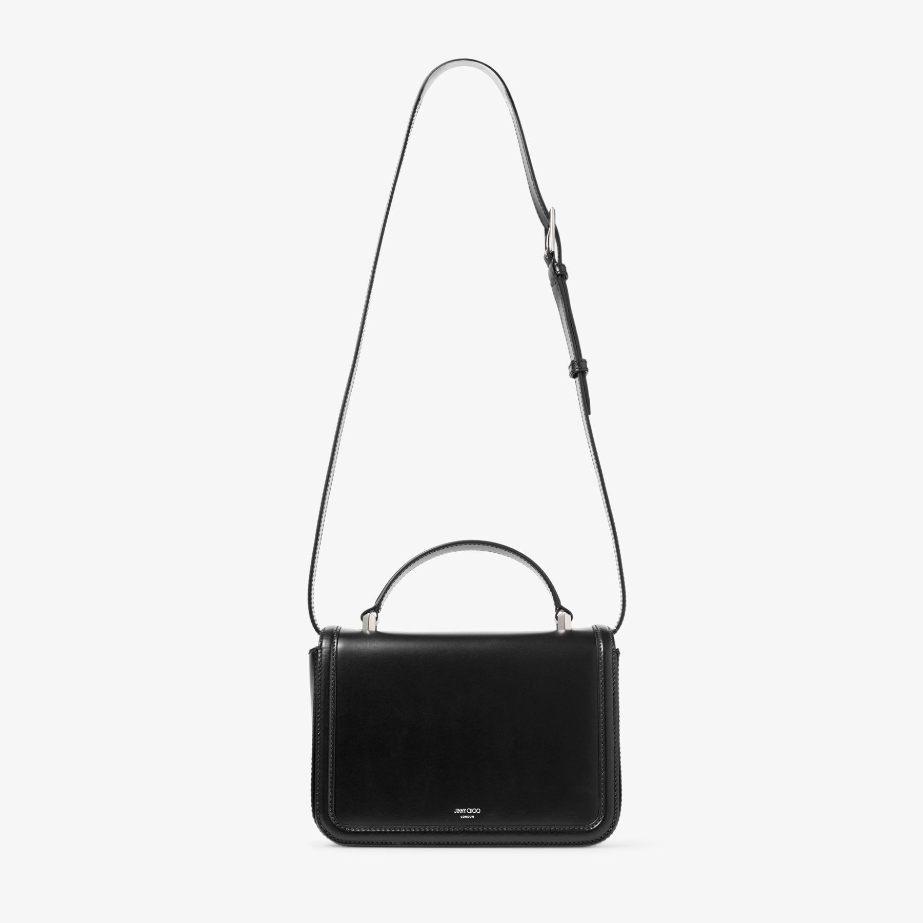 Diamond Top Handle | Black Top-Handle Bag | JIMMY CHOO