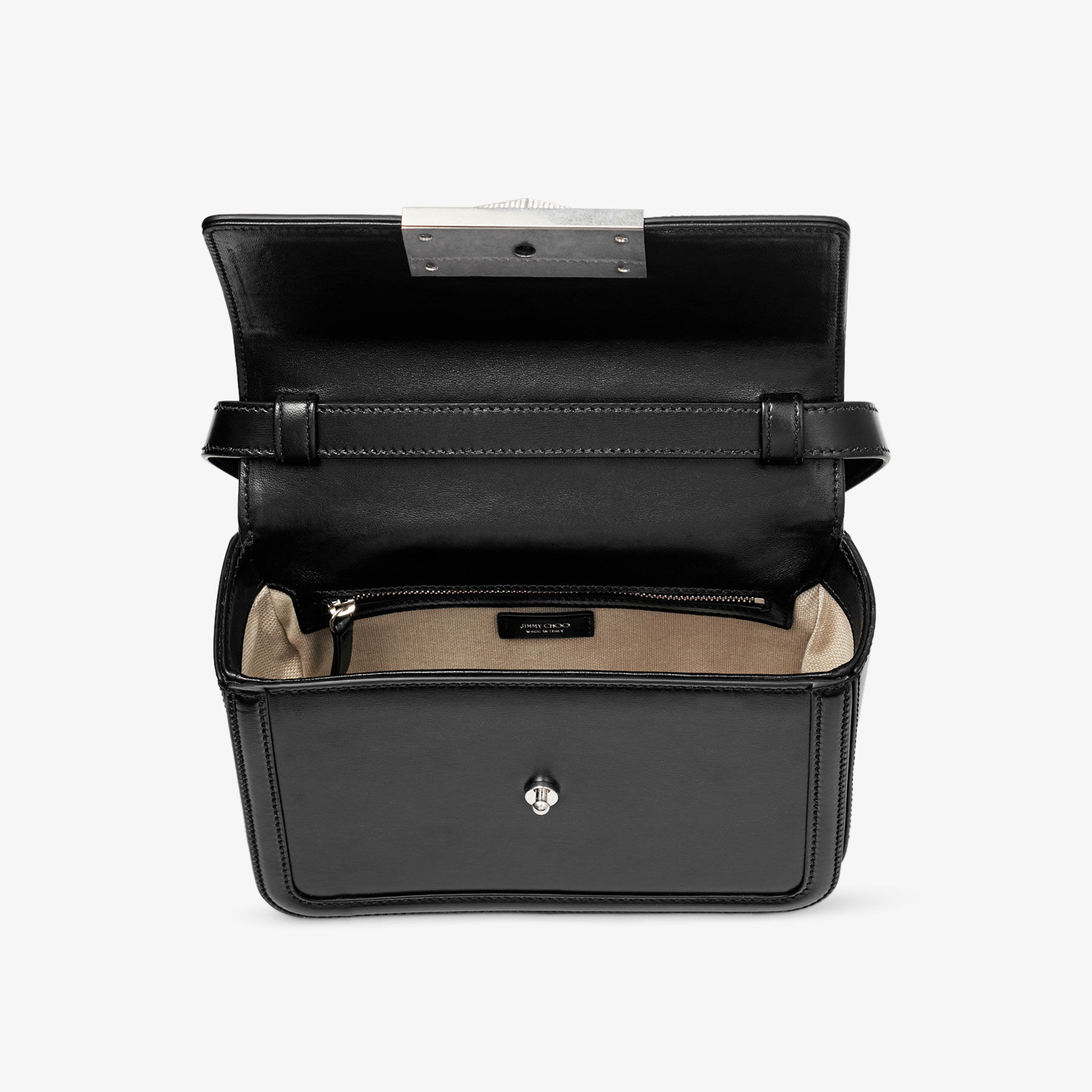 Diamond Top Handle | Black Top-Handle Bag | JIMMY CHOO