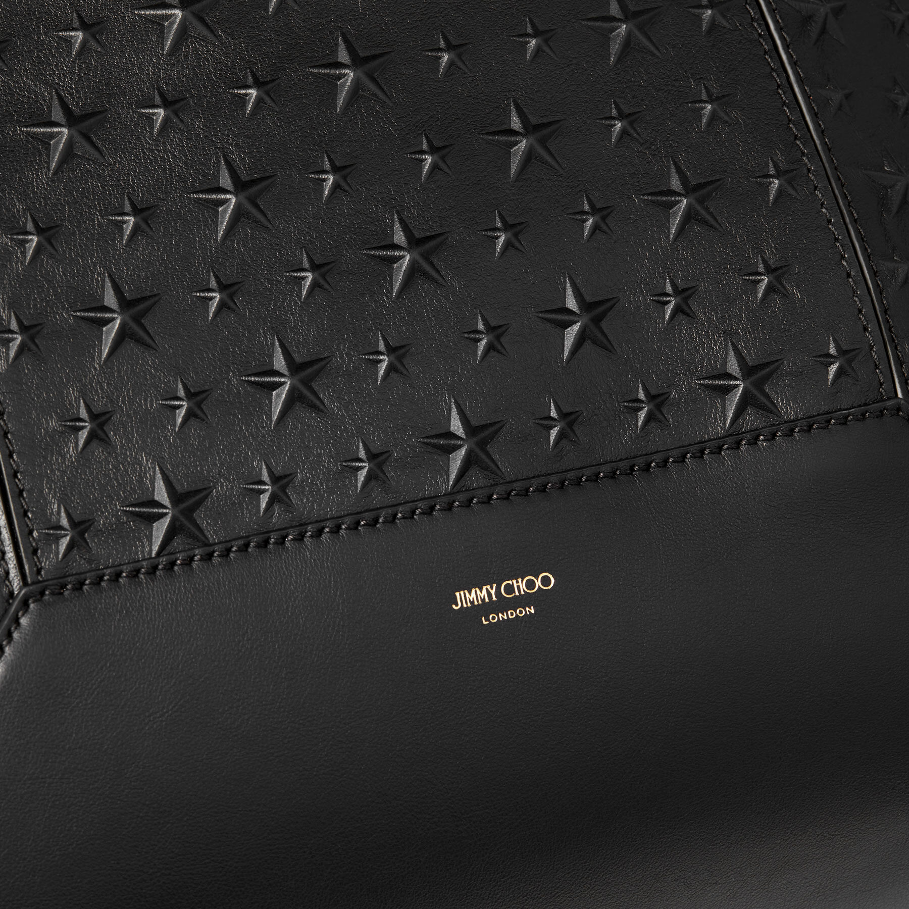 Diamond | Black Embossed Leather Tote Bag | JIMMY CHOO