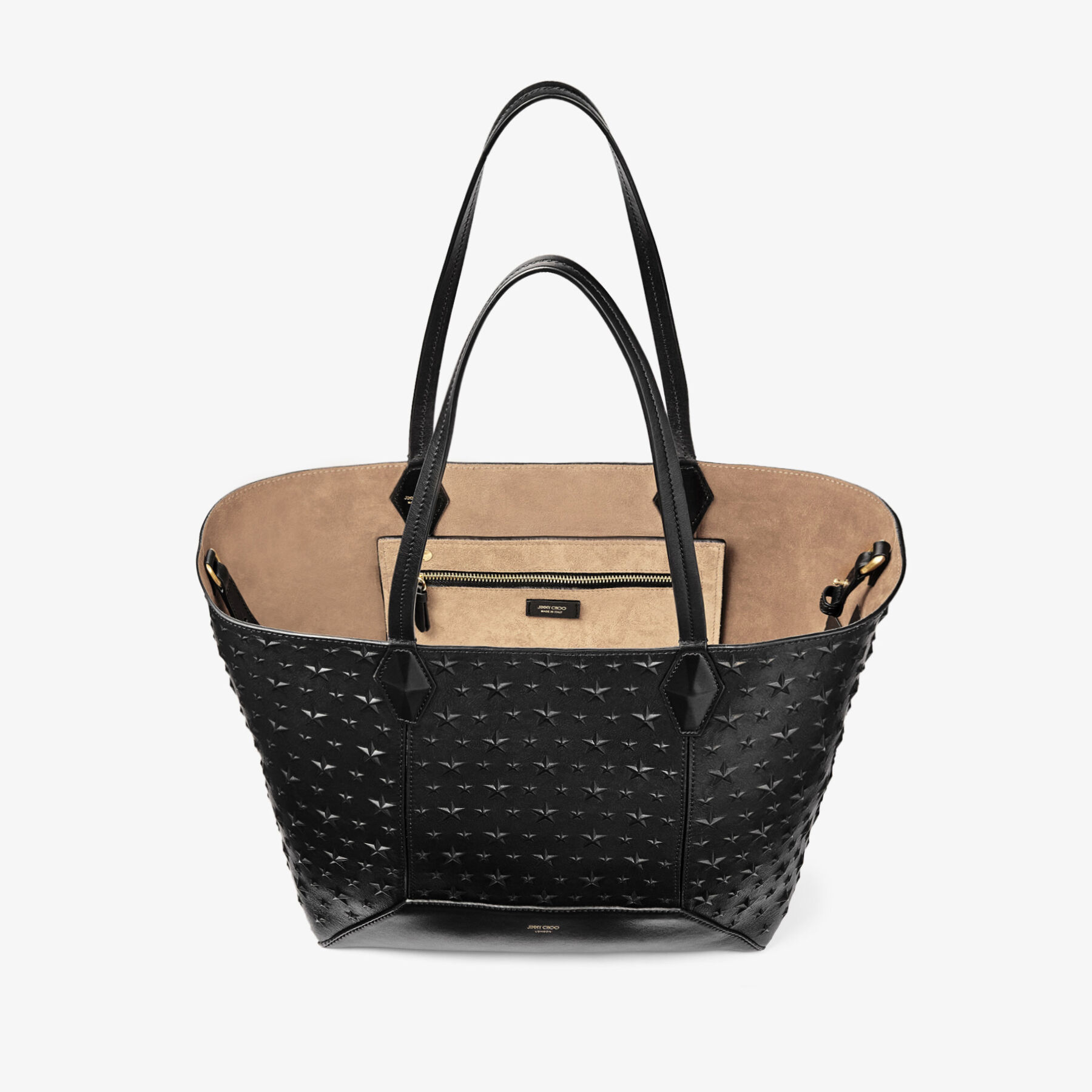 Diamond | Black Embossed Leather Tote Bag | JIMMY CHOO AU