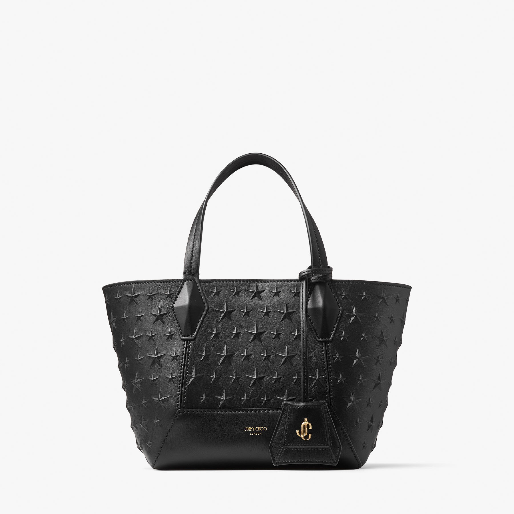 Diamond |Black Embossed Leather Tote Bag | JIMMY CHOO NZ