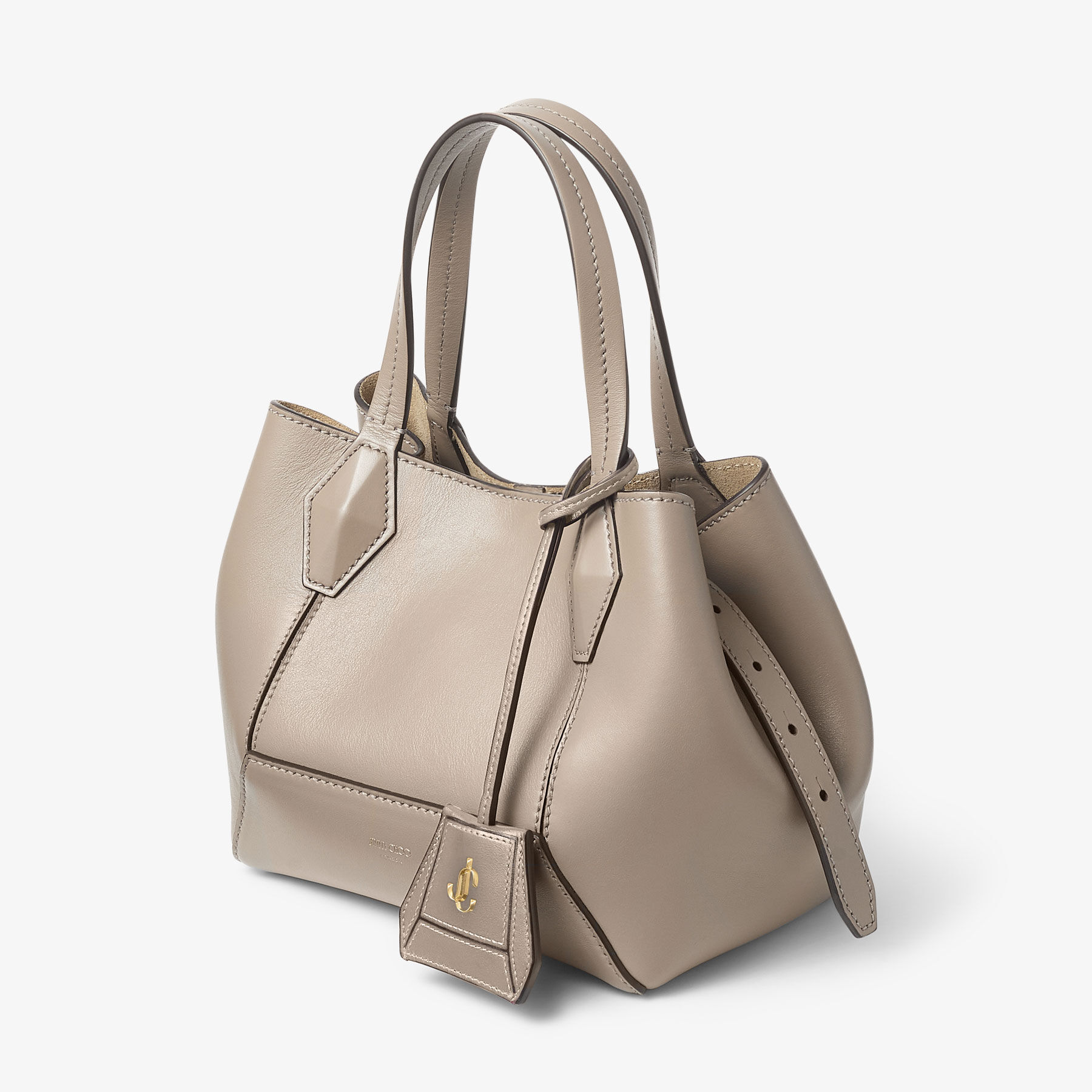 Diamond |Taupe Calf Leather Tote Bag | JIMMY CHOO NZ
