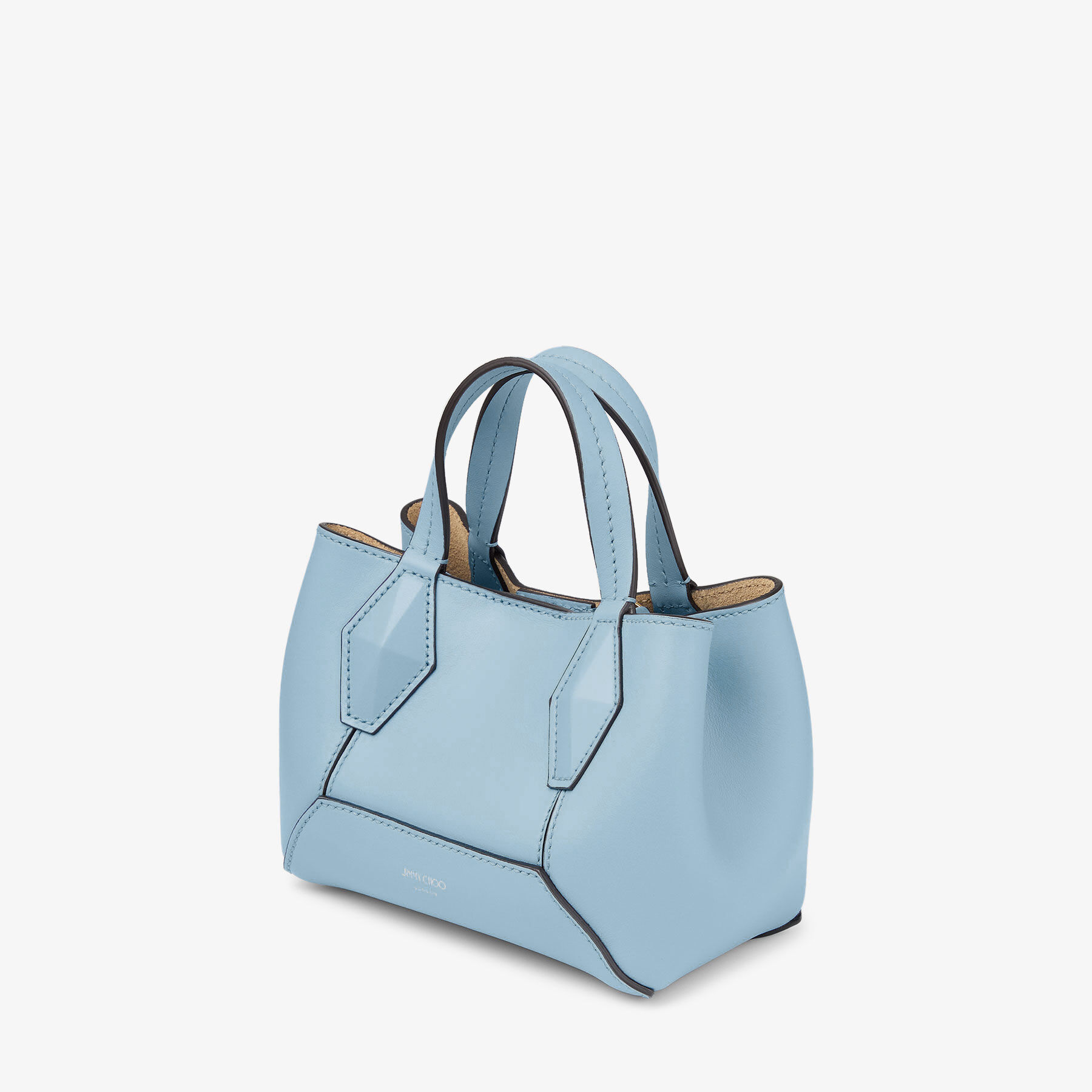 Diamond Tote/XS | Dusty Blue Leather Mini Tote Bag | JIMMY CHOO NZ