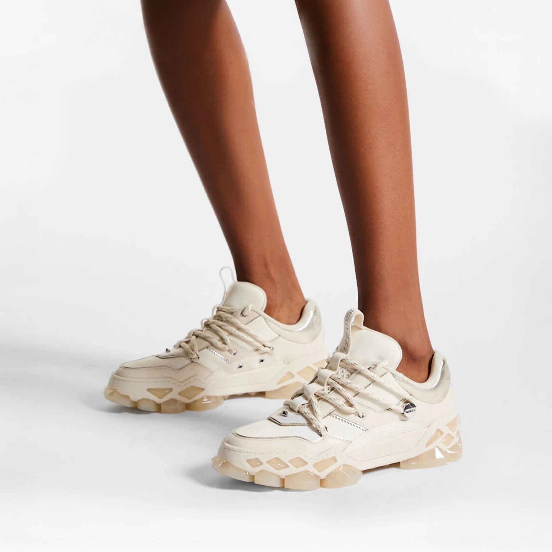 Diamond X II/F | Latte Leather Trainers | JIMMY CHOO