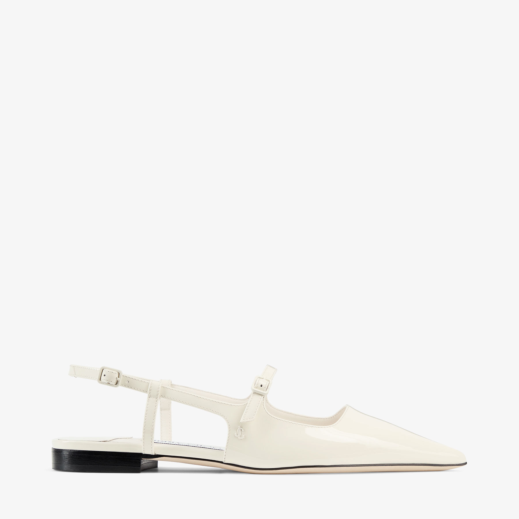 Didi Flat | Latte Patent Leather Flats | JIMMY CHOO