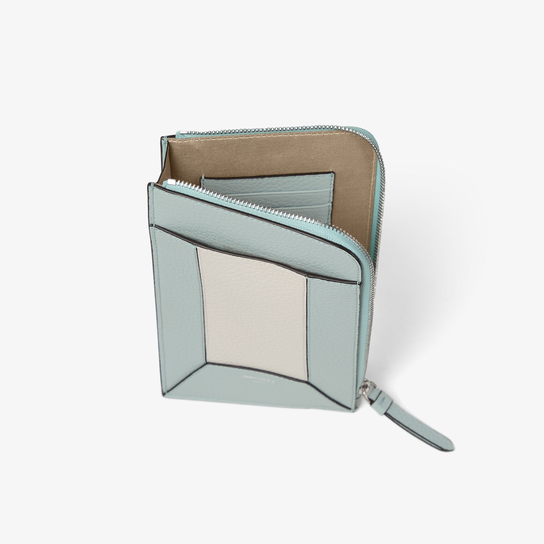 Dm Zip Phoneholder |Light Verde Grainy Calf Leather Phone Holder ...