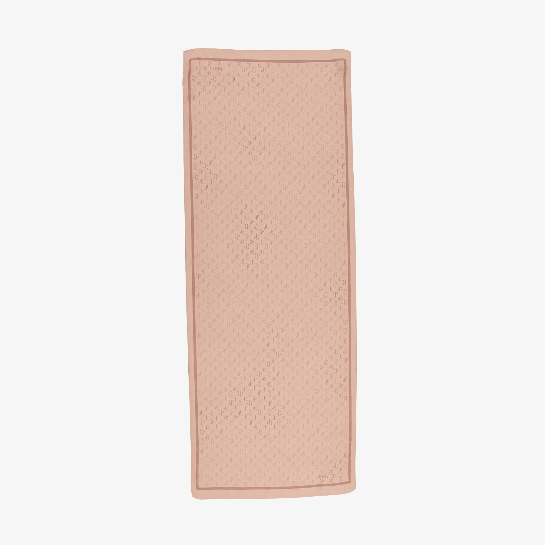 Ballet Pink Silk Stole with JC Monogram Repeat Print | DORIS | Autumn ...