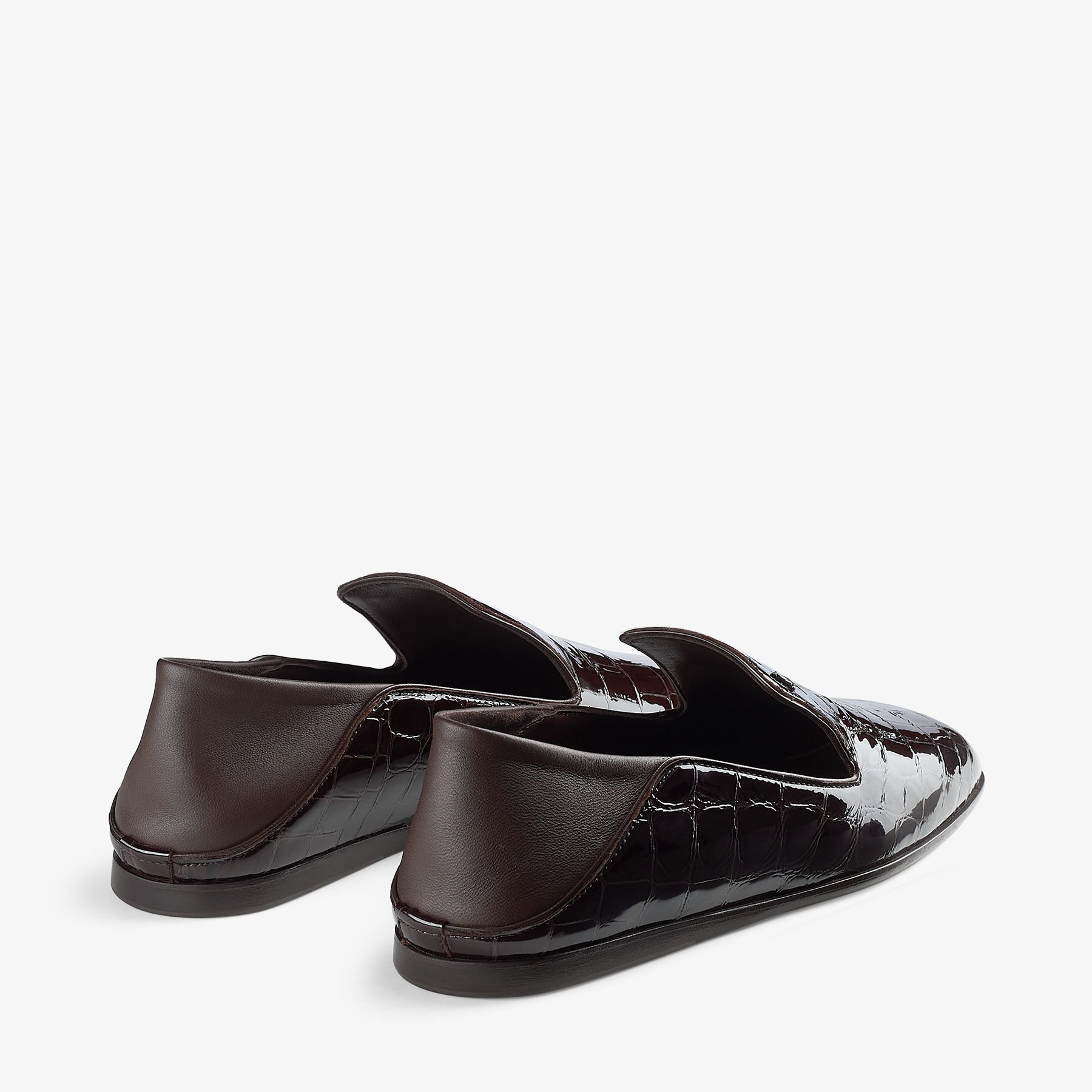 Eliot Slipper F | Sambuco Slipper aus Leder mit Krokoprägung | JIMMY CHOO