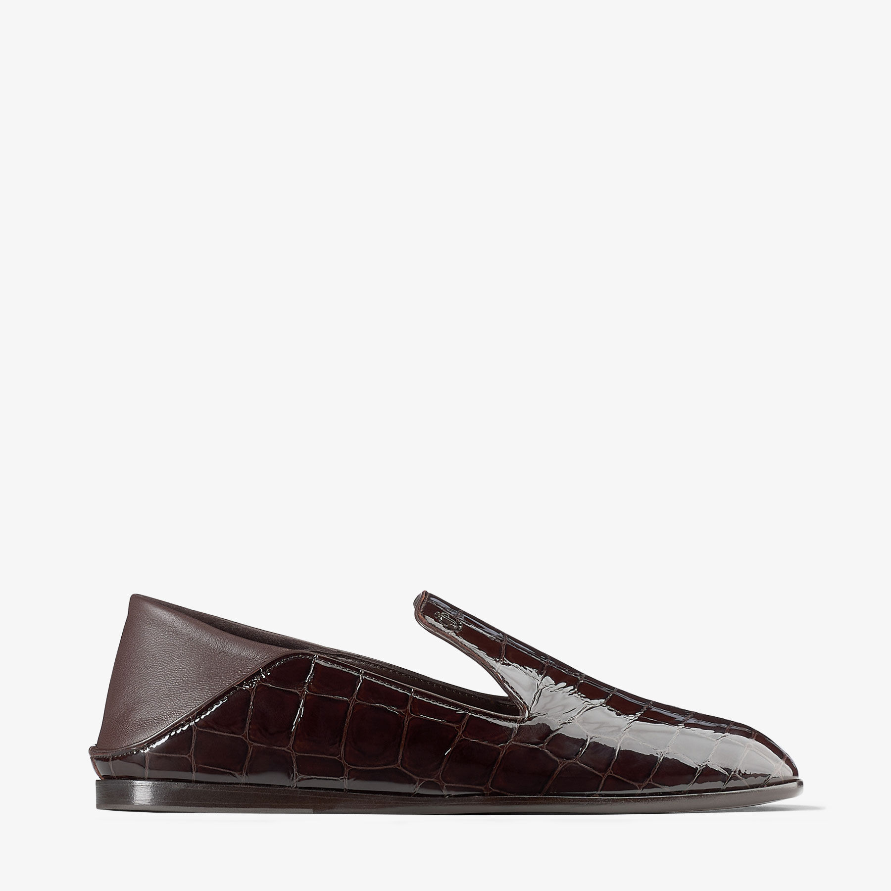 Eliot Slipper F | Sambuco Slipper aus Leder mit Krokoprägung | JIMMY CHOO