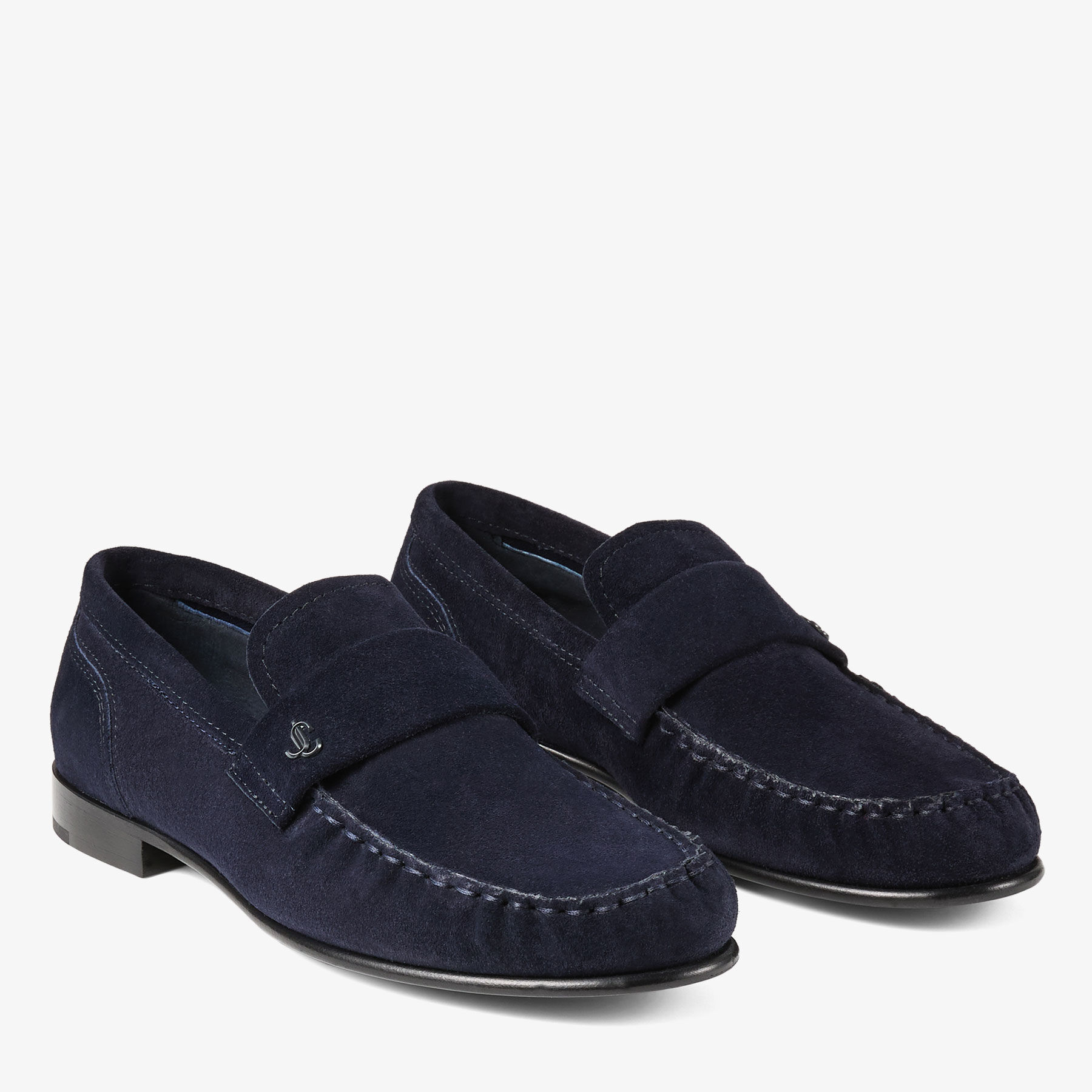 Ellis Loafer F | Marine Suede Loafers | JIMMY CHOO