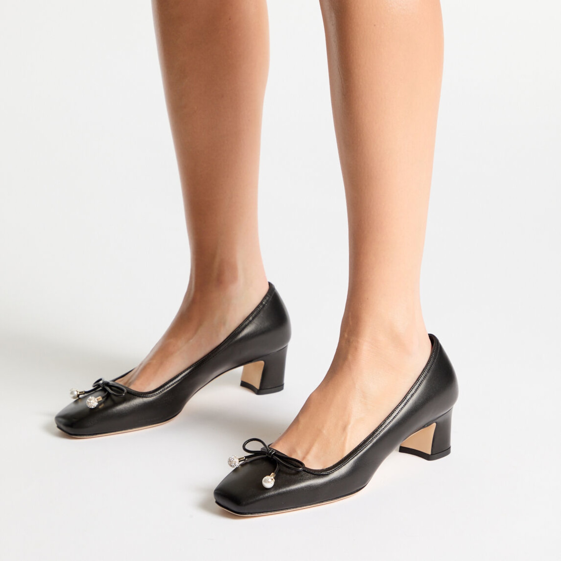 Elme 45 | Black Nappa Leather Pumps | JIMMY CHOO NZ