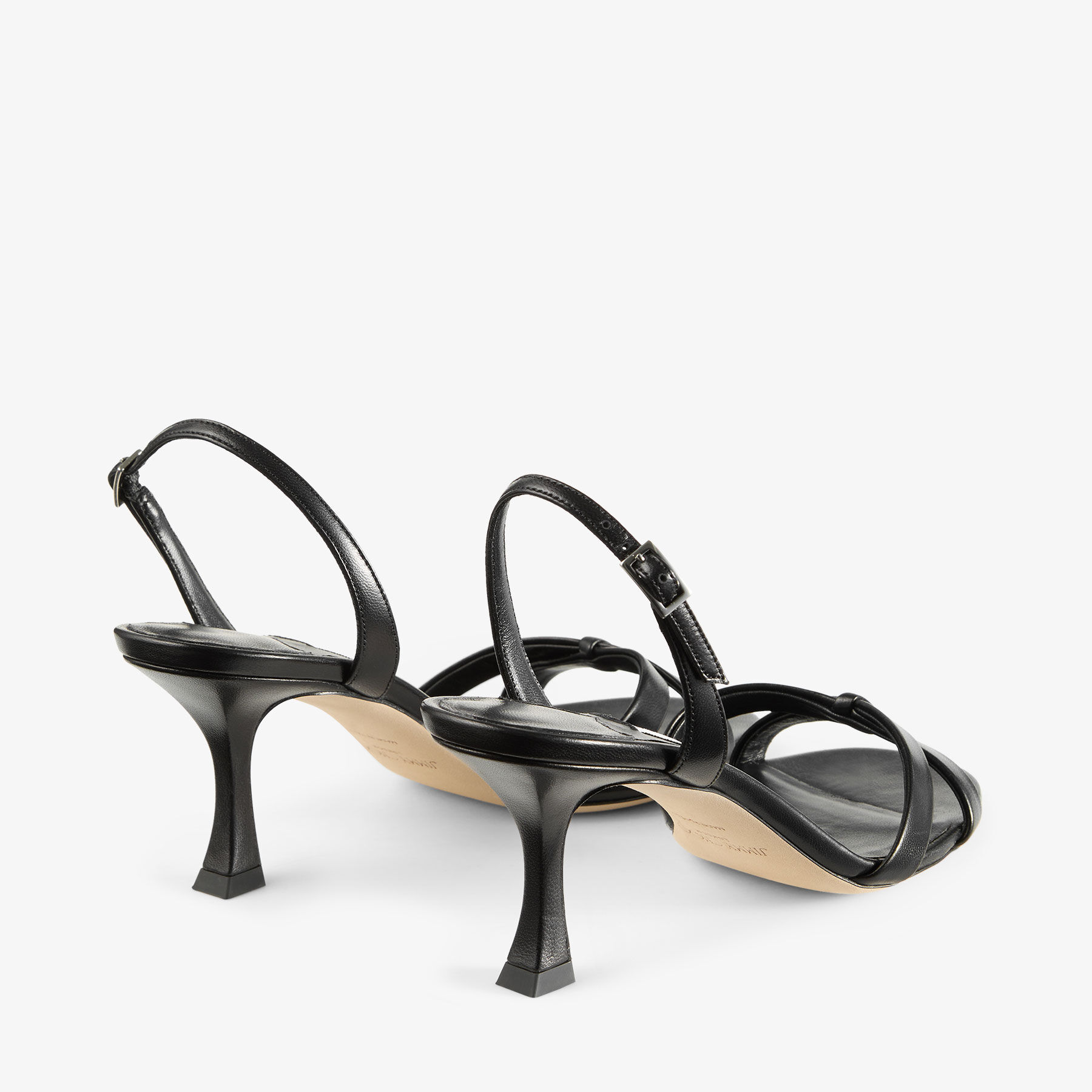 Elsy 70 | Black Nappa Leather Crossover Slingback | JIMMY CHOO