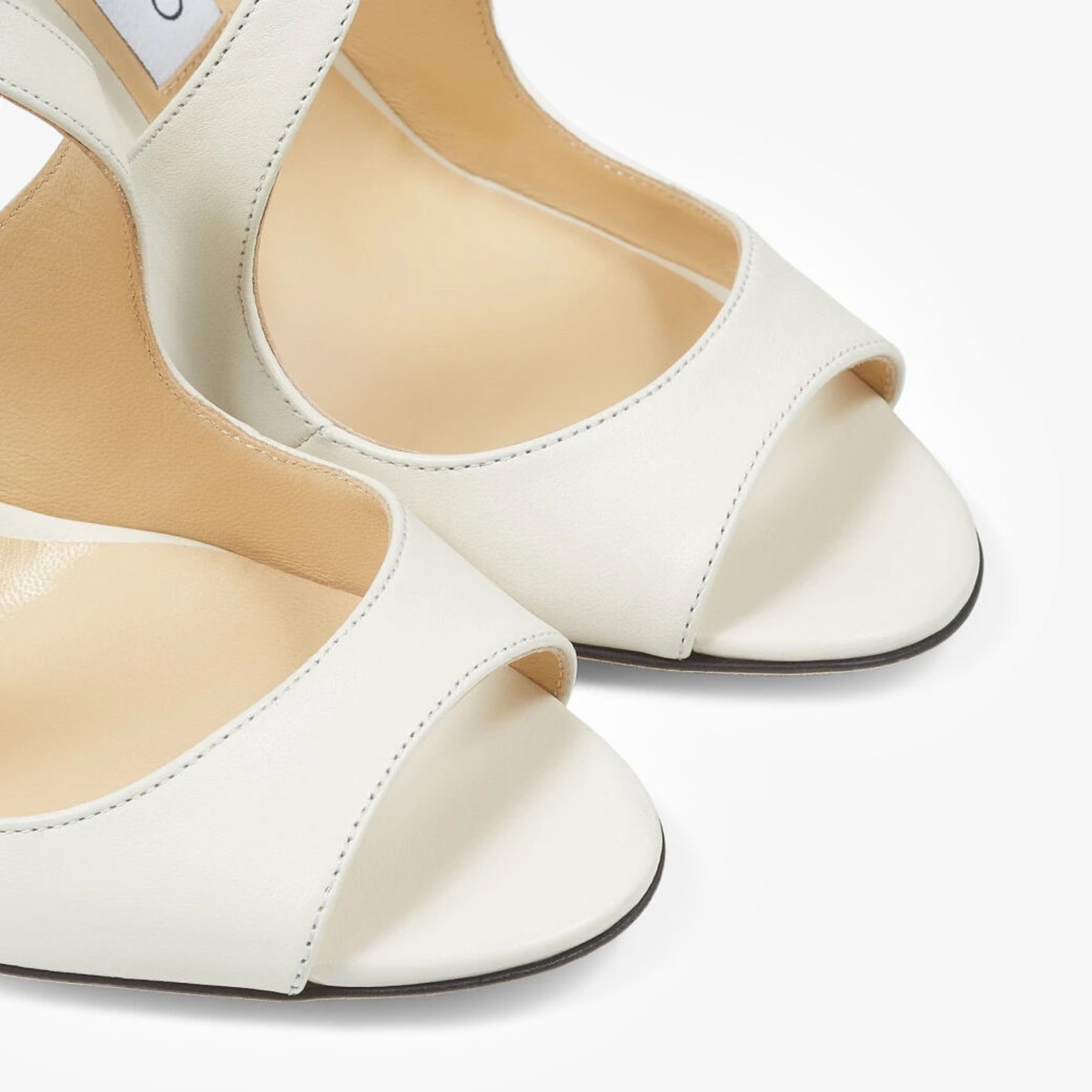 Emily 85 |Sandalen aus milchfarbenem Ziegenleder | JIMMY CHOO