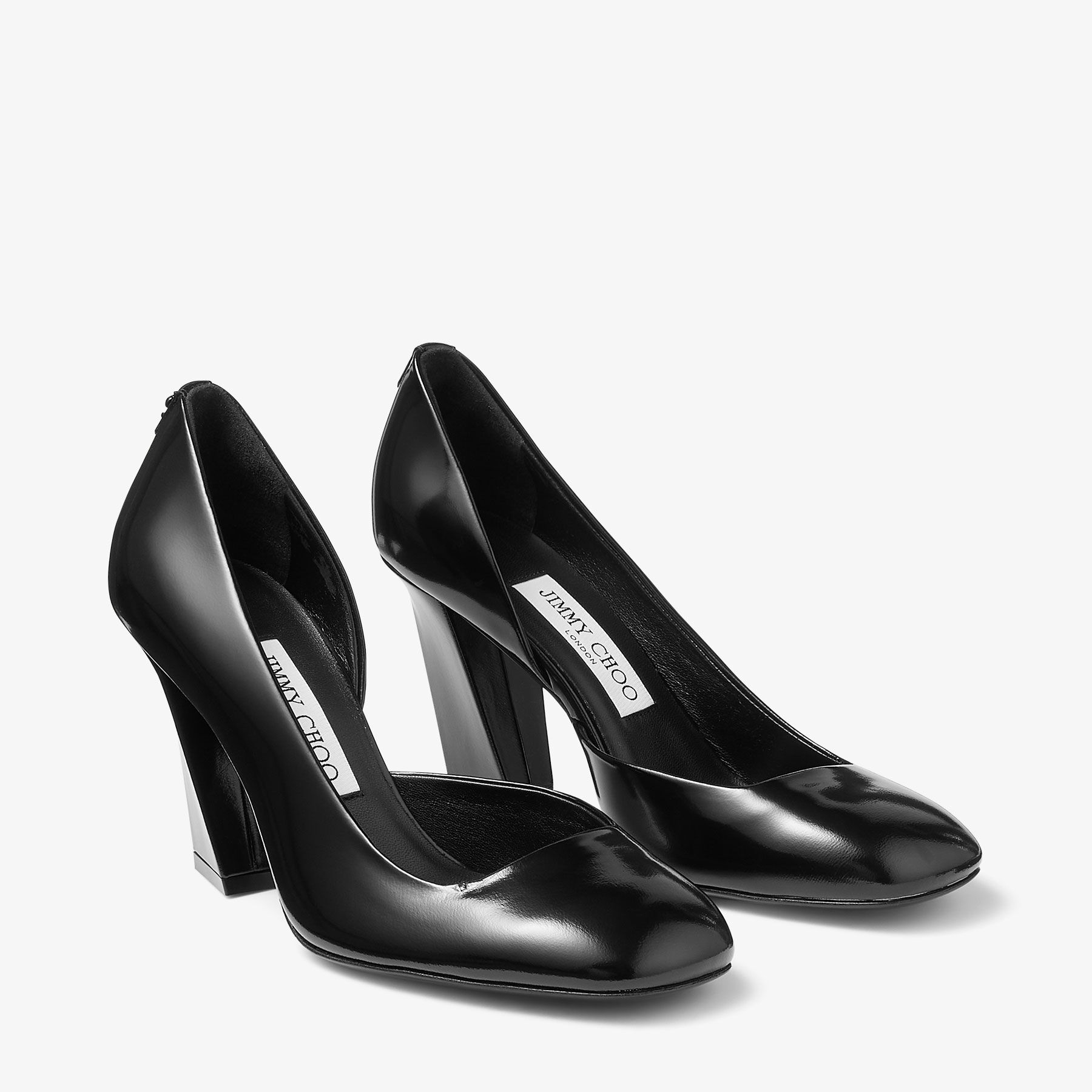 Farren 85 | Black Soft Spazzolato Leather Pumps | JIMMY CHOO