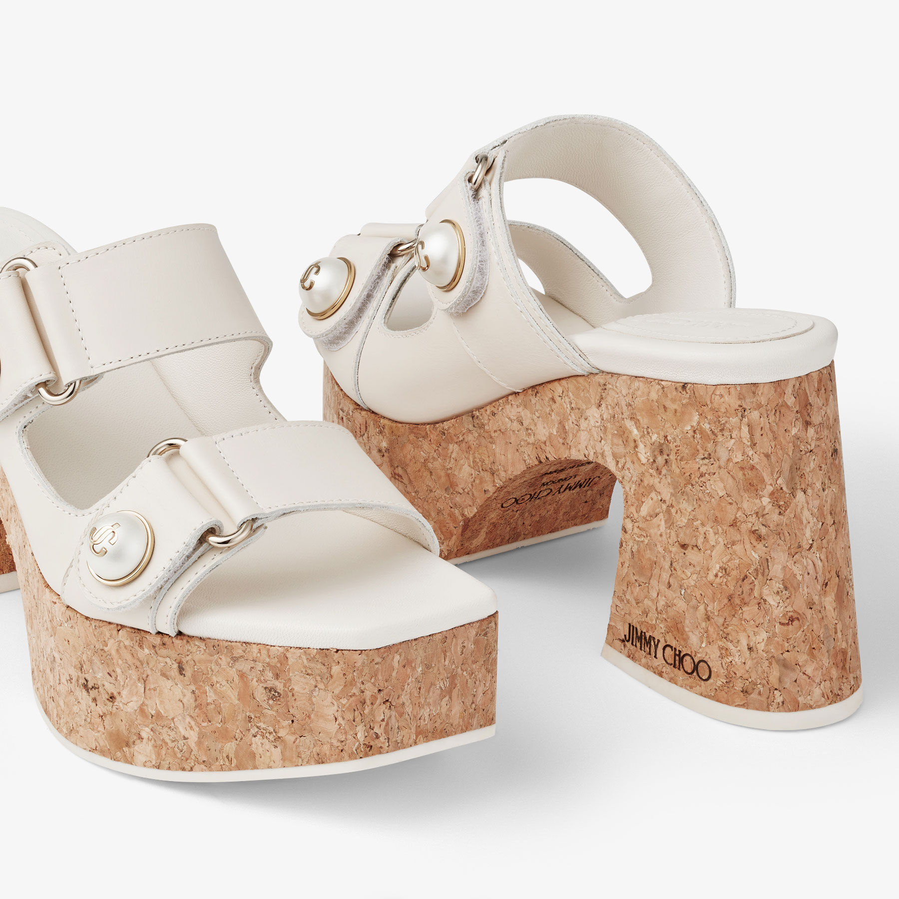 Fayence Wedge 95|Chaussures à talon compensé et plateforme en cuir café ...