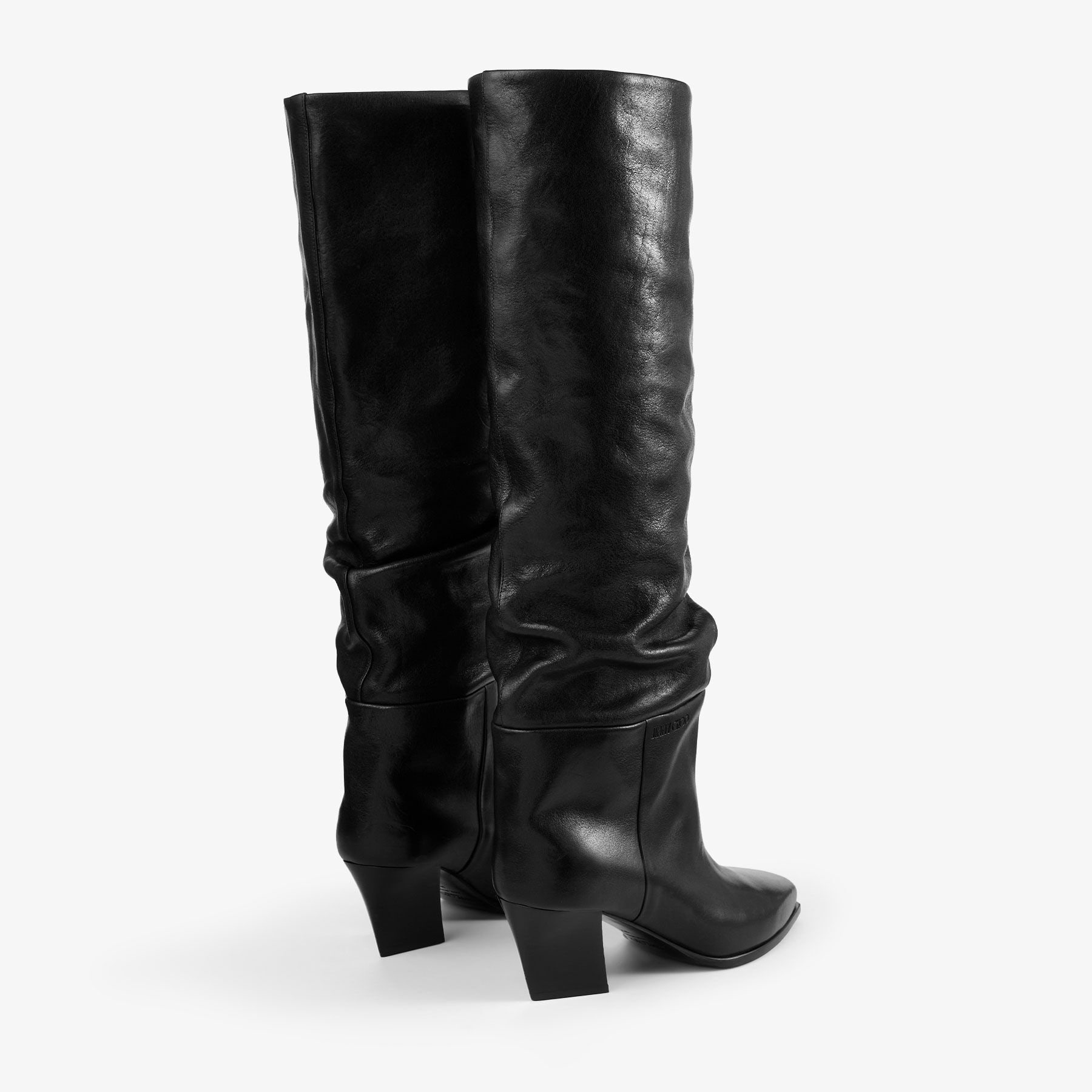 Hart Knee Boot 60 | Black Shiny Calf Leather Knee High Boot | JIMMY CHOO
