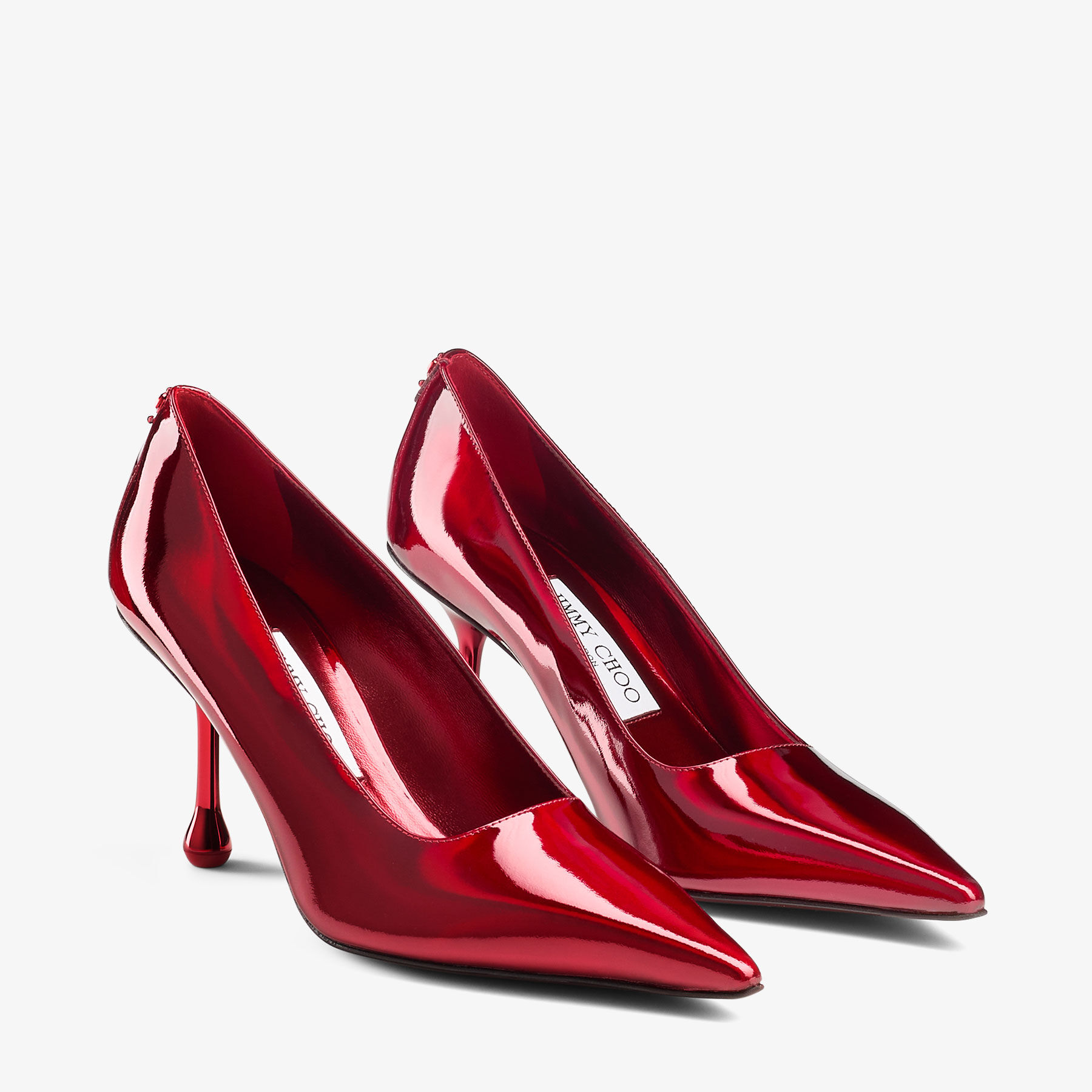 Ixia 80 | Ruby Red Leather Pumps | JIMMY CHOO